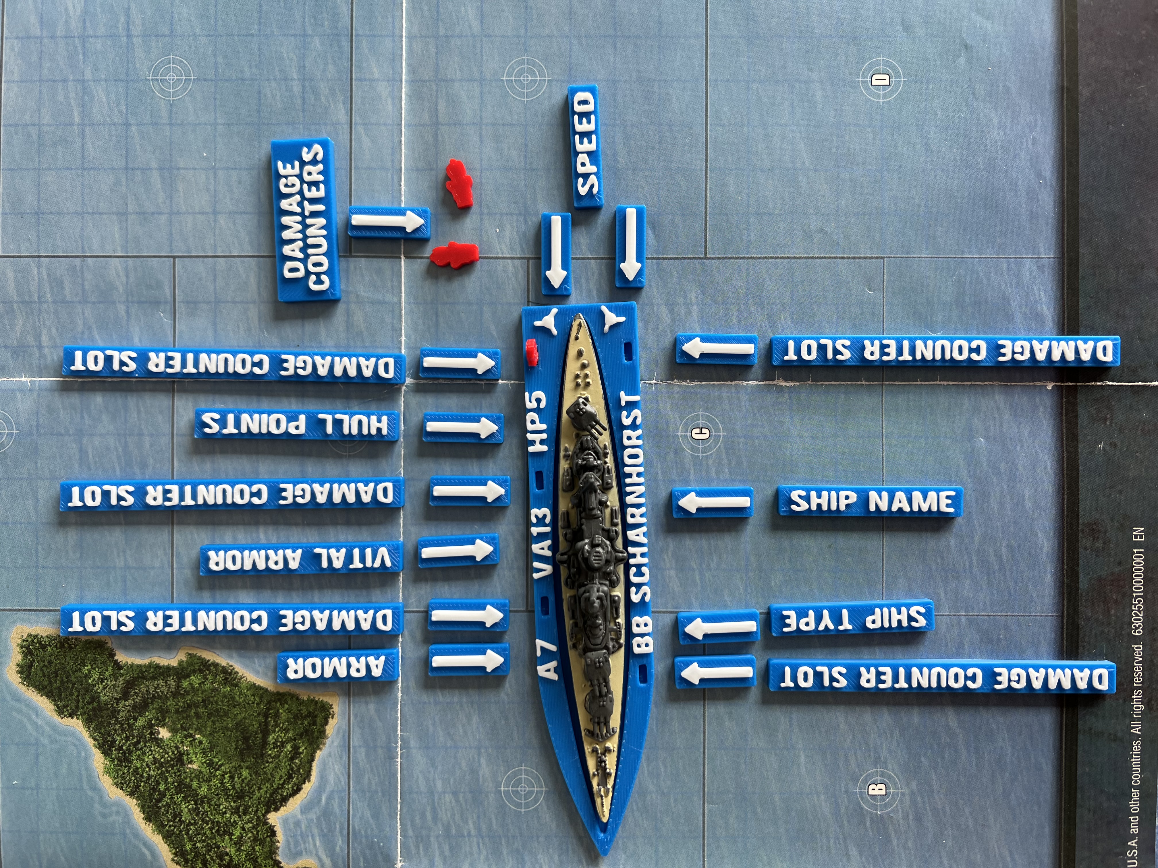 War at Sea FRA Suffren Ship Base - Game Aid by The Fun Kingdom ...