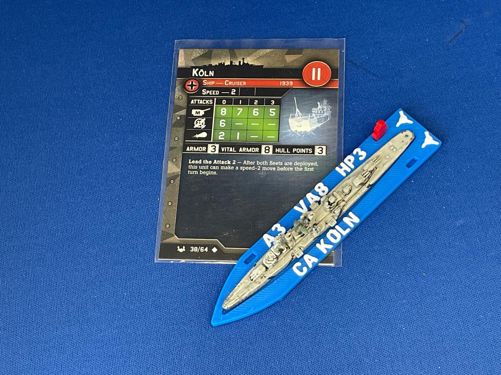 War at Sea GKM Koln Ship Base - Game Aid by The Fun Kingdom - Wargaming3D