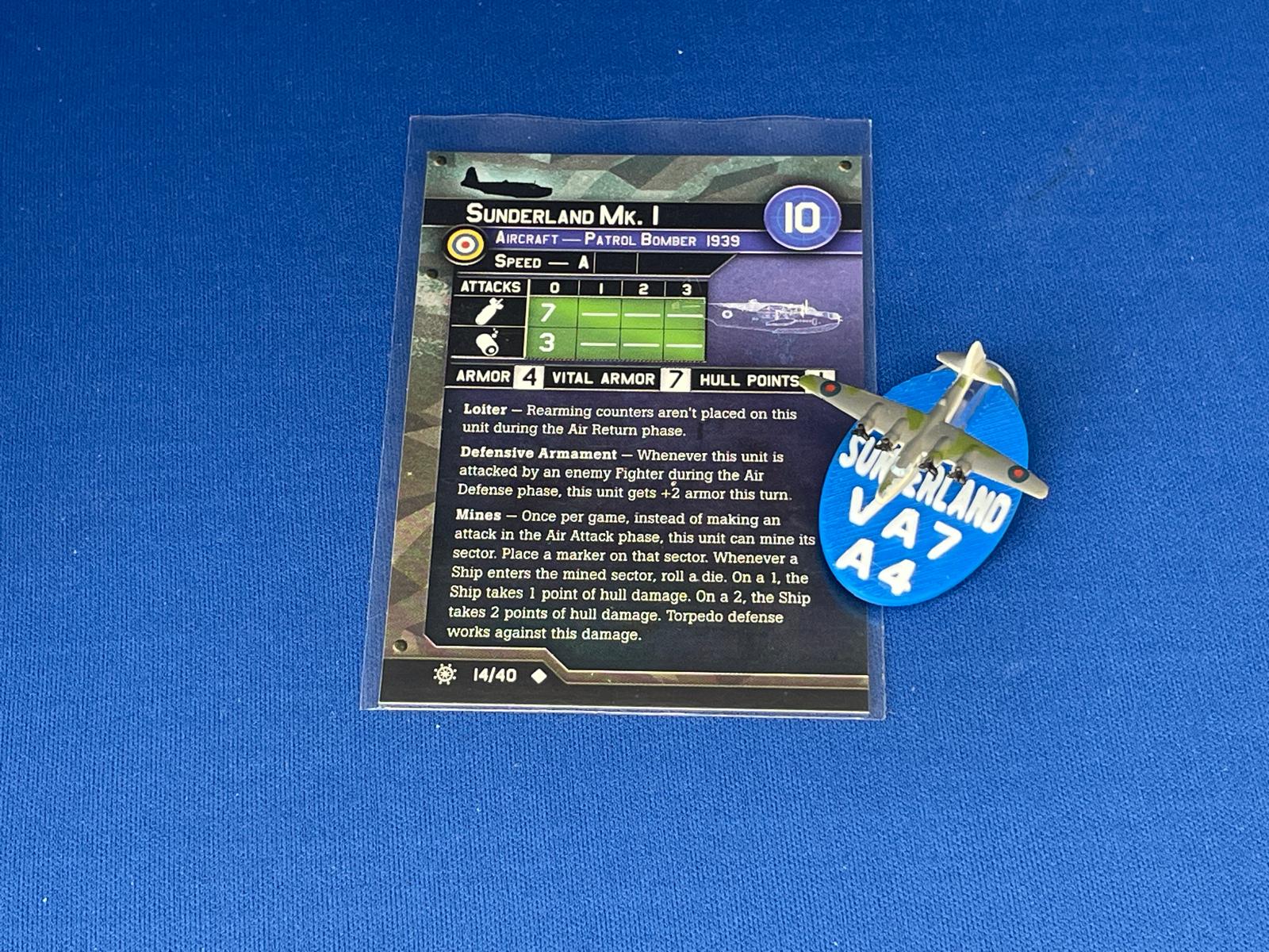 War at Sea British Sunderland Mk. I Plane Base - Game Aid by The Fun ...