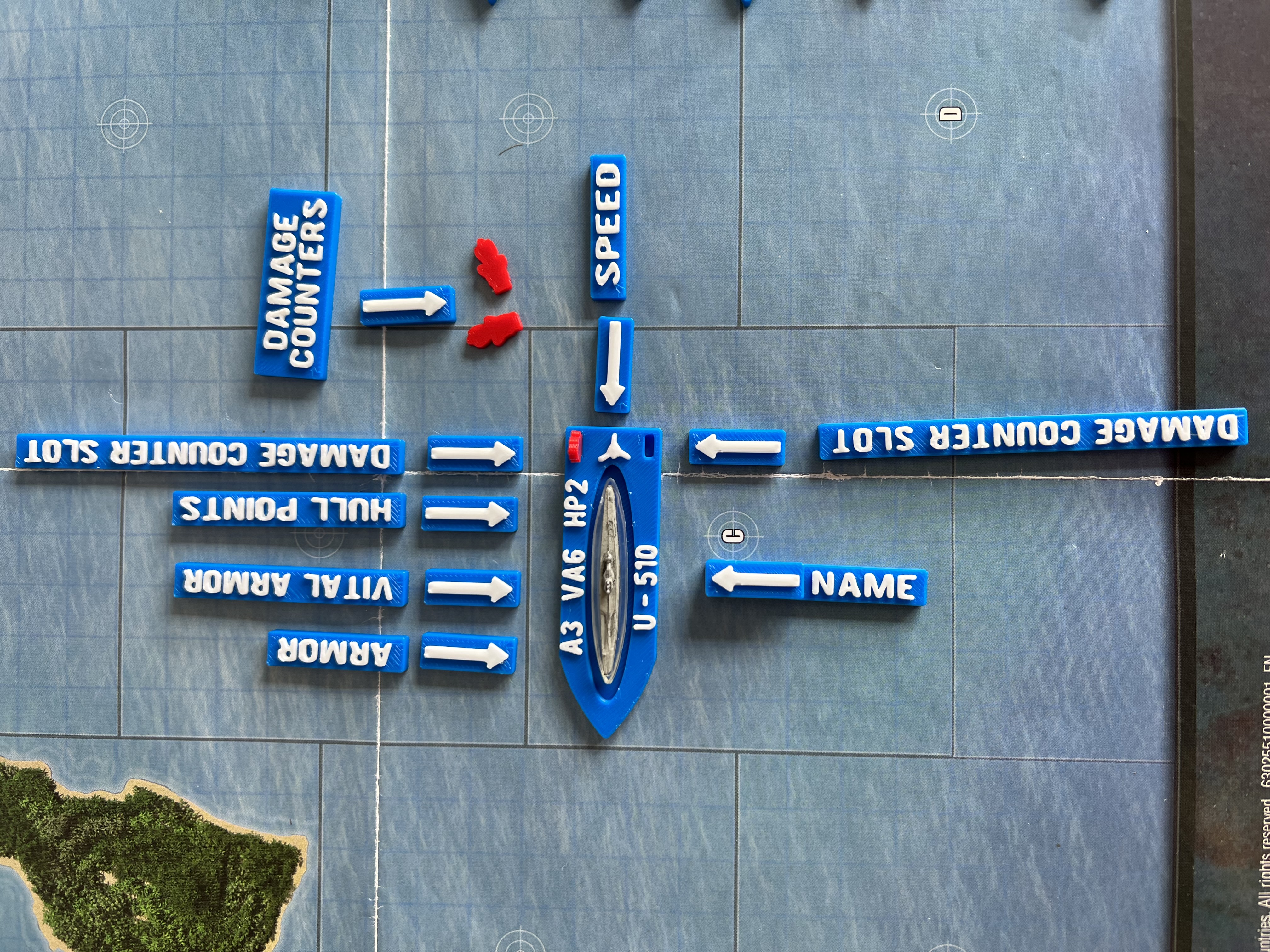 War at Sea USS Arizona Ship Base - Game Aid by The Fun Kingdom ...