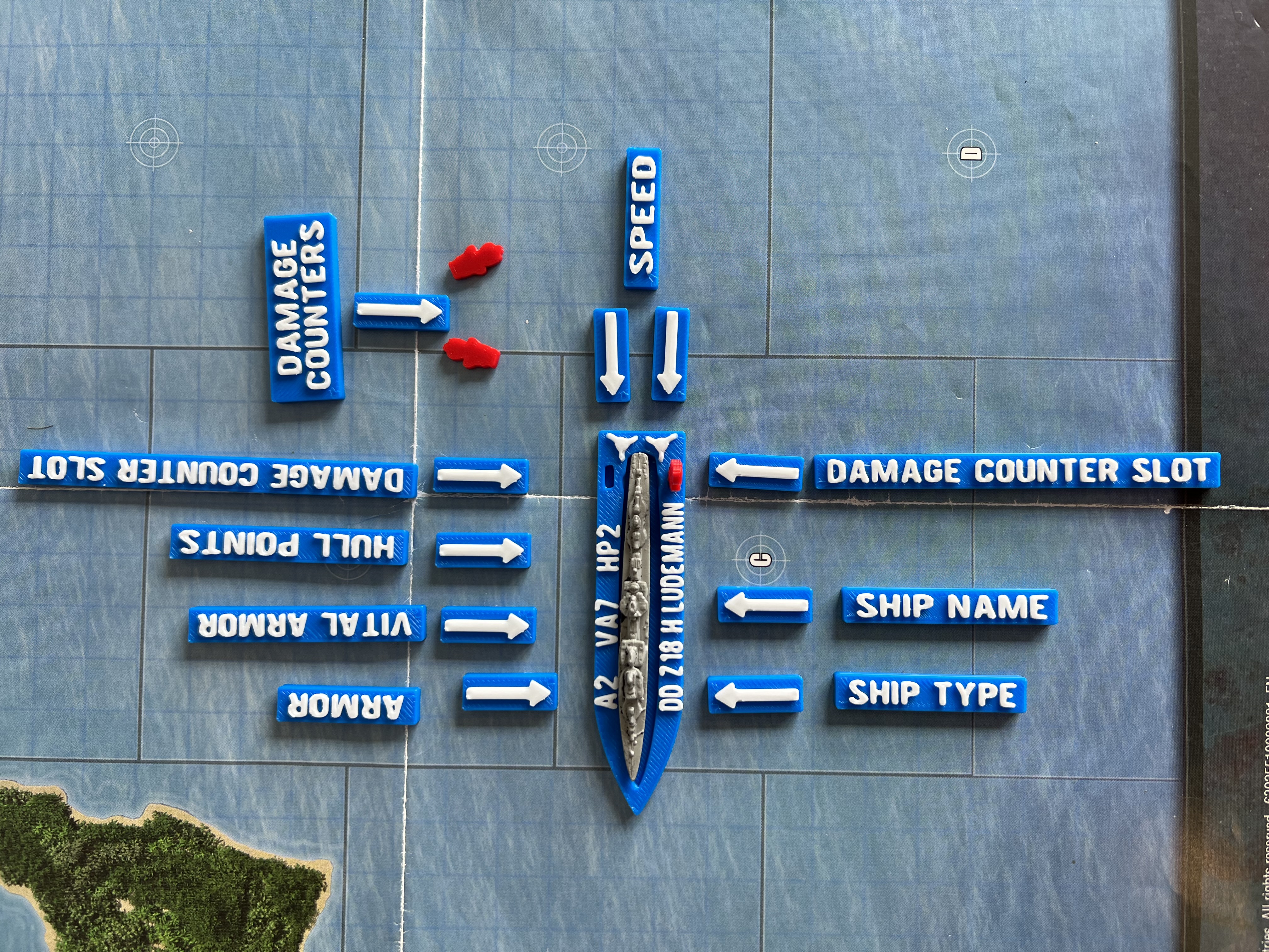 War at Sea USS Arizona Ship Base - Game Aid by The Fun Kingdom ...