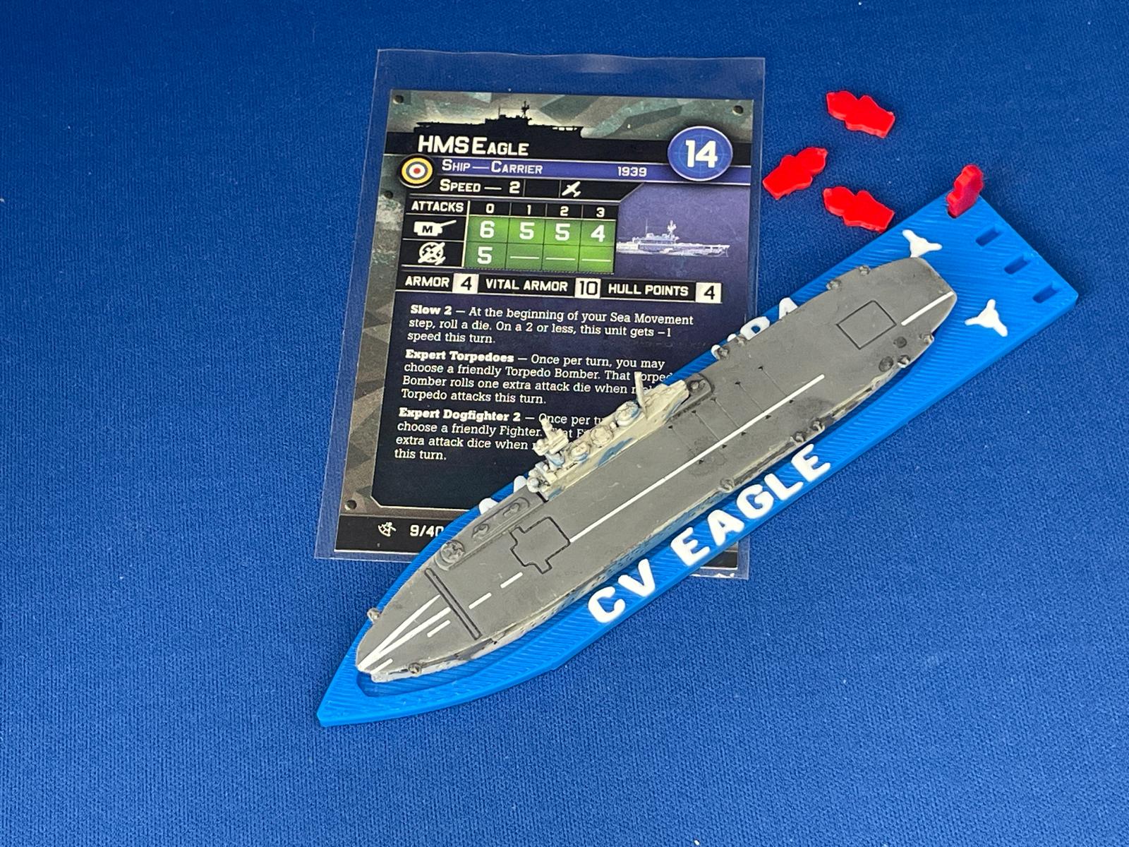 War at Sea UK Eagle Ship Base - Game Aid by The Fun Kingdom - Wargaming3D