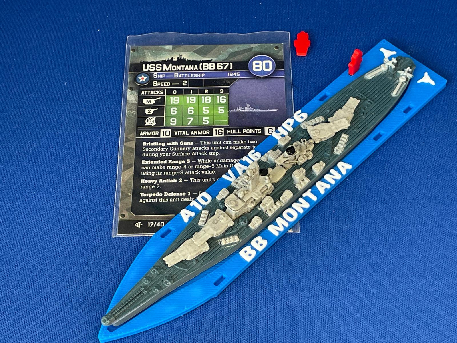 War at Sea USS Montana Ship Base - Game Aid by The Fun Kingdom ...