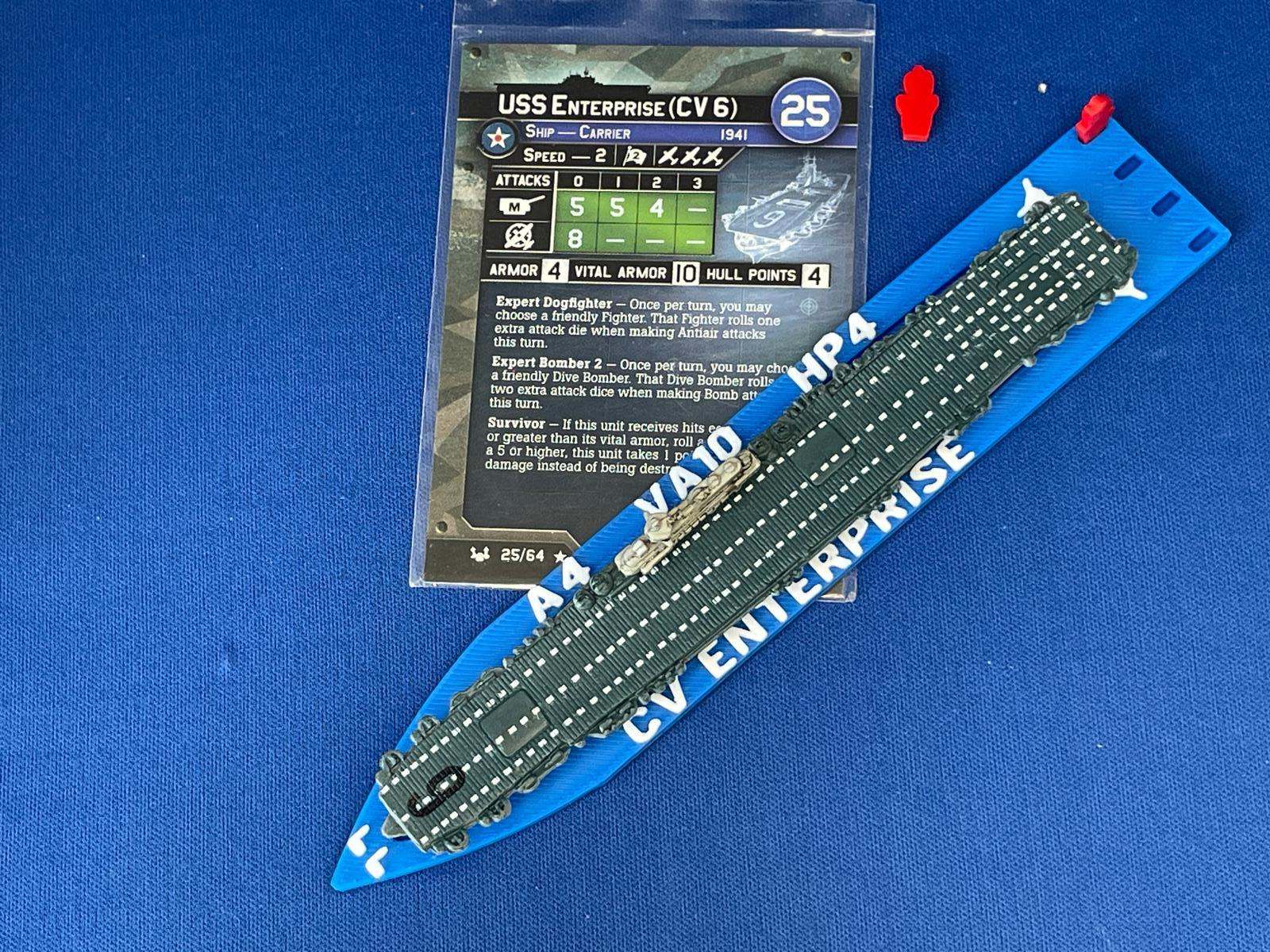 War at Sea USS Enterprise Ship Base - Game Aid by The Fun Kingdom ...