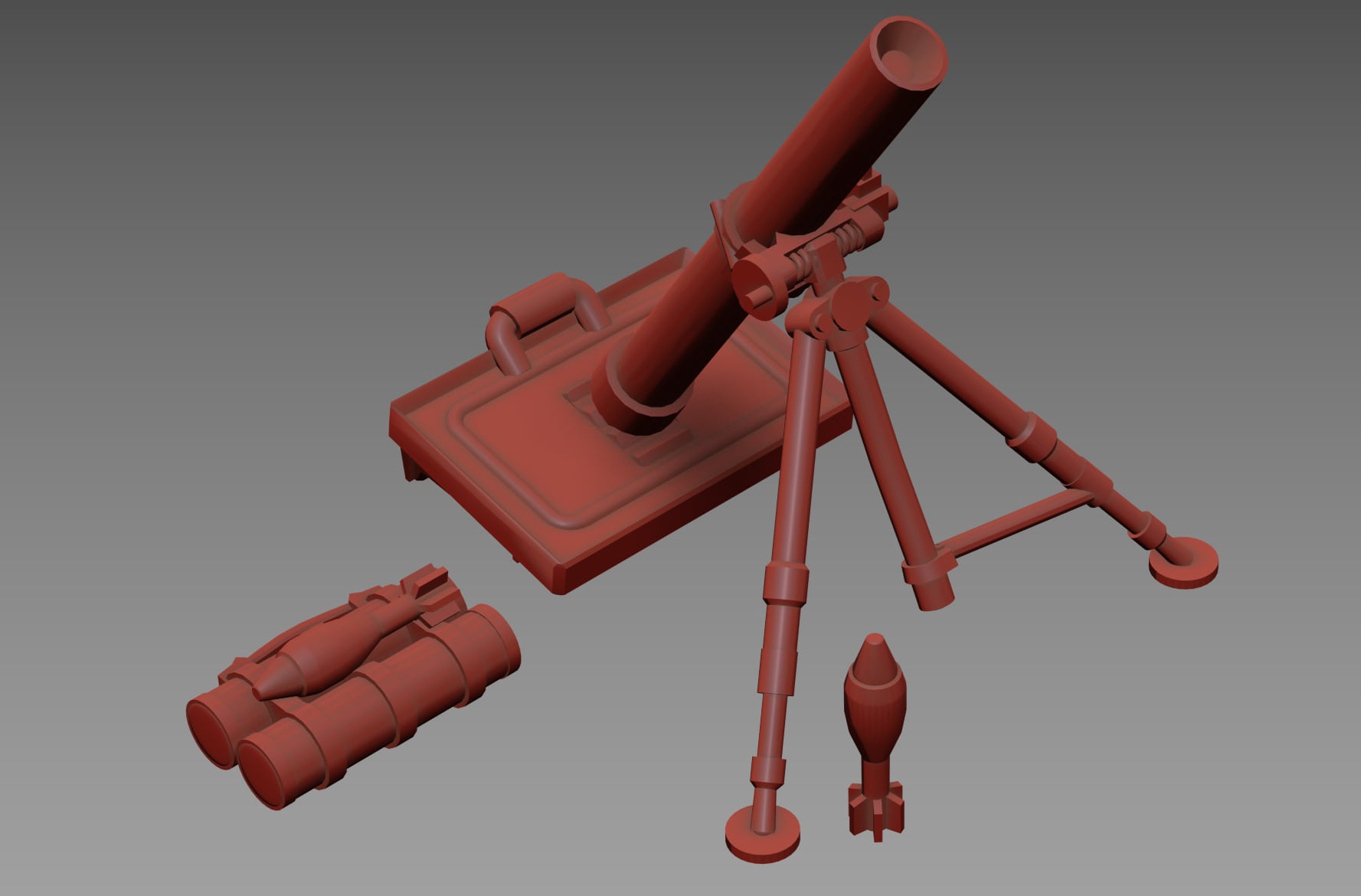 US M1 81mm Medium Mortar by Matthew Webb - Wargaming3D