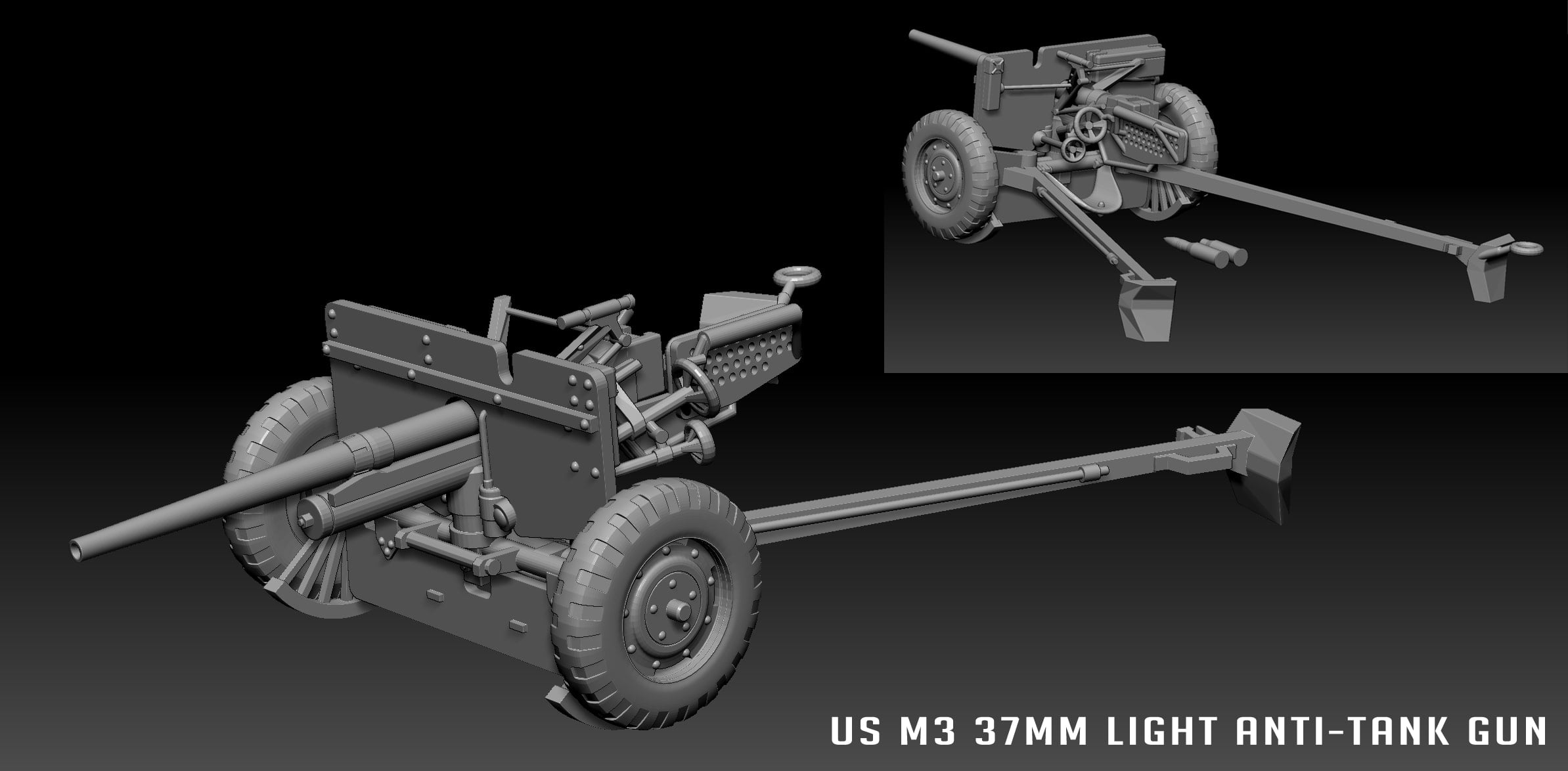 US 37mm Gun M3 by matthew.webb - Wargaming3D