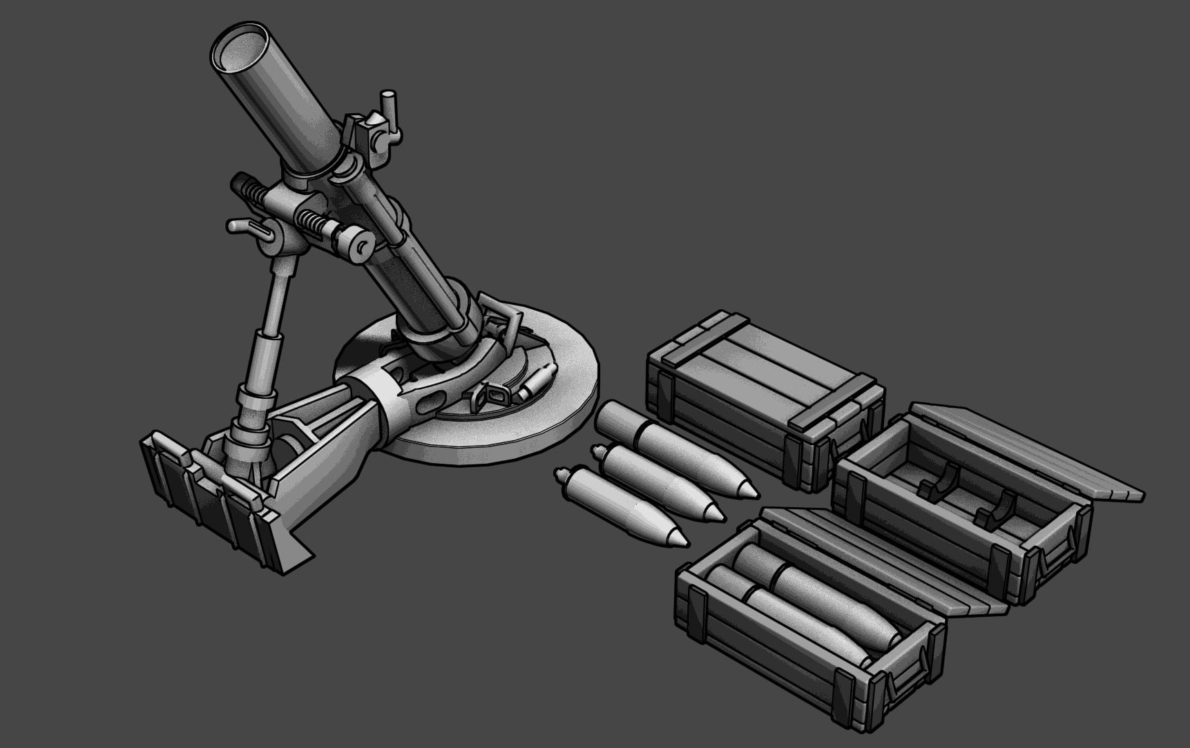 M30 Heavy Mortar by Matthew Webb - Wargaming3D