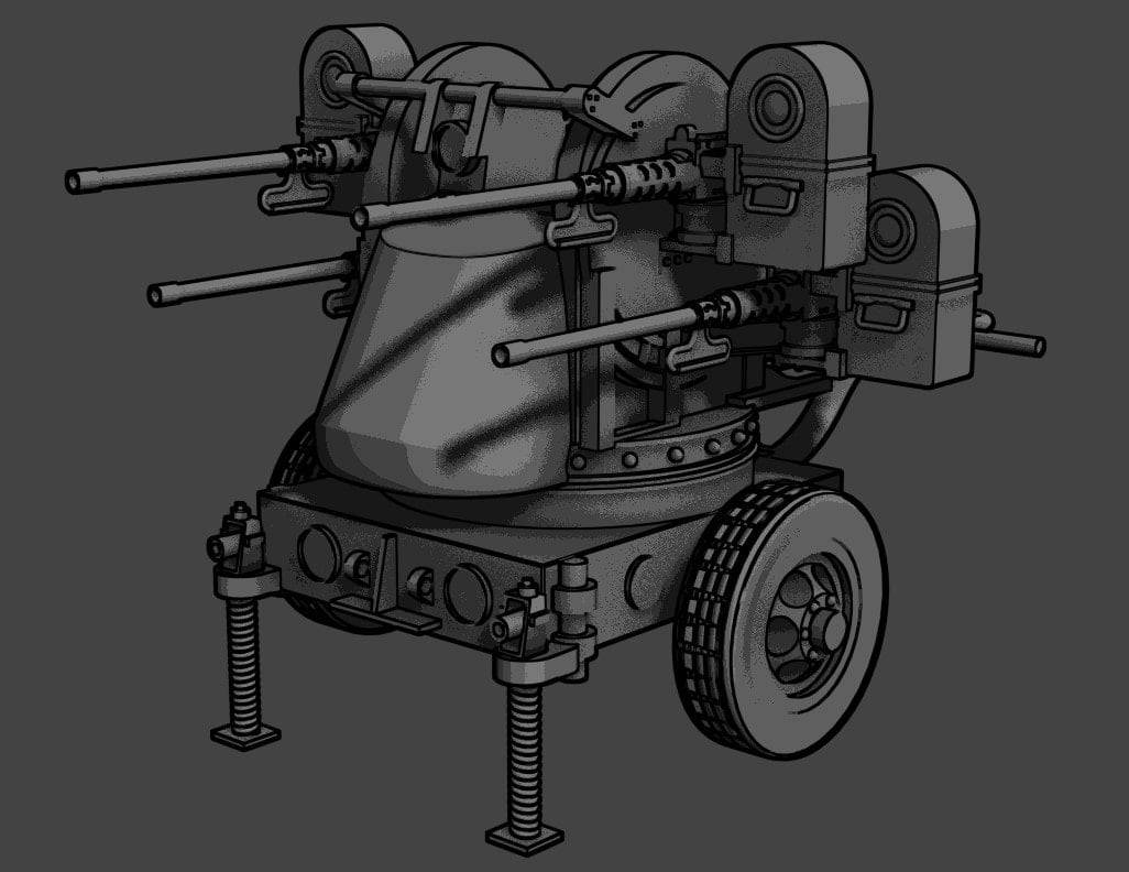 M45 Quad Gun mount on M20 Trailer by matthew.webb - Wargaming3D