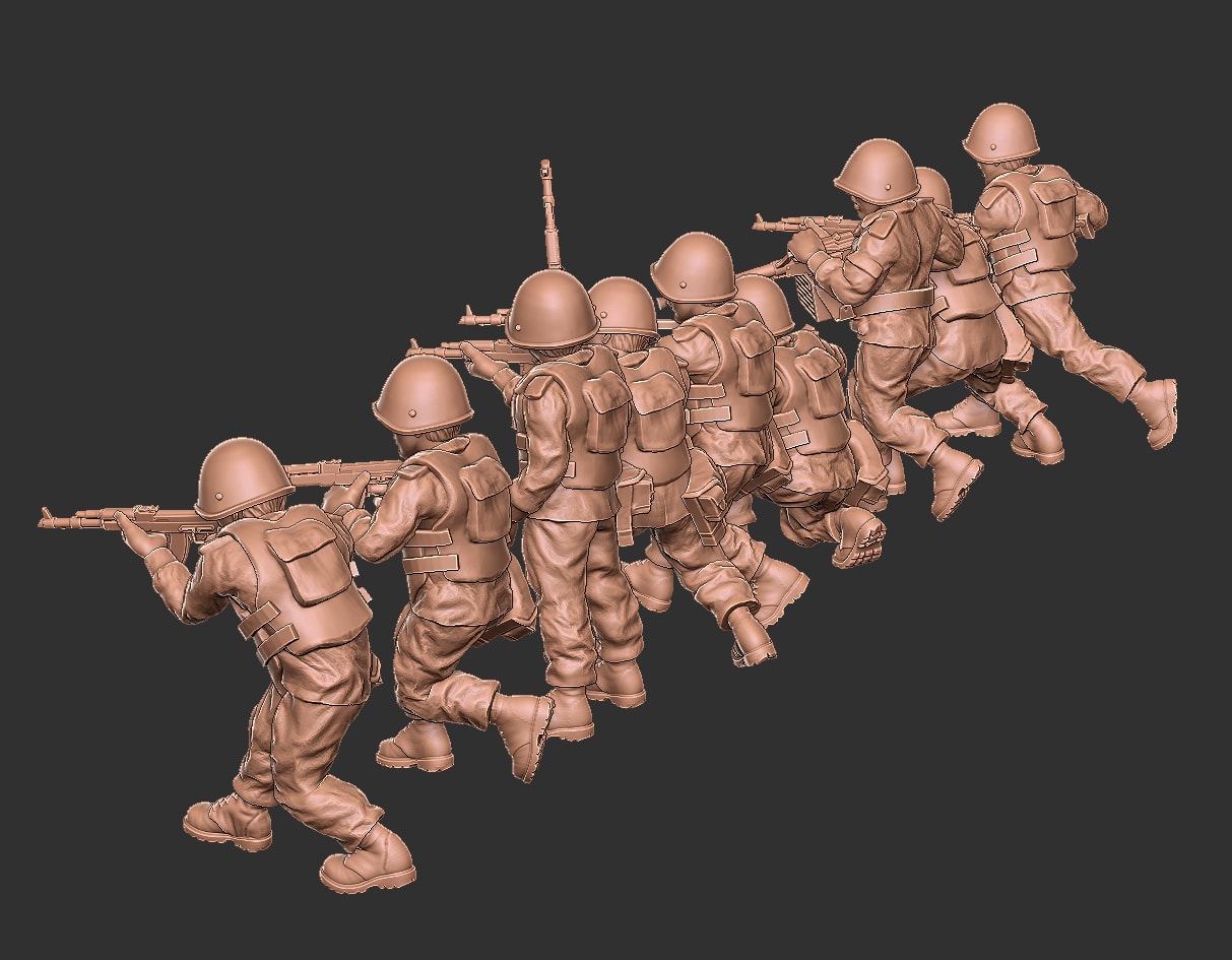 Soviet soldiers squad by Eugene Smichnik - Wargaming3D