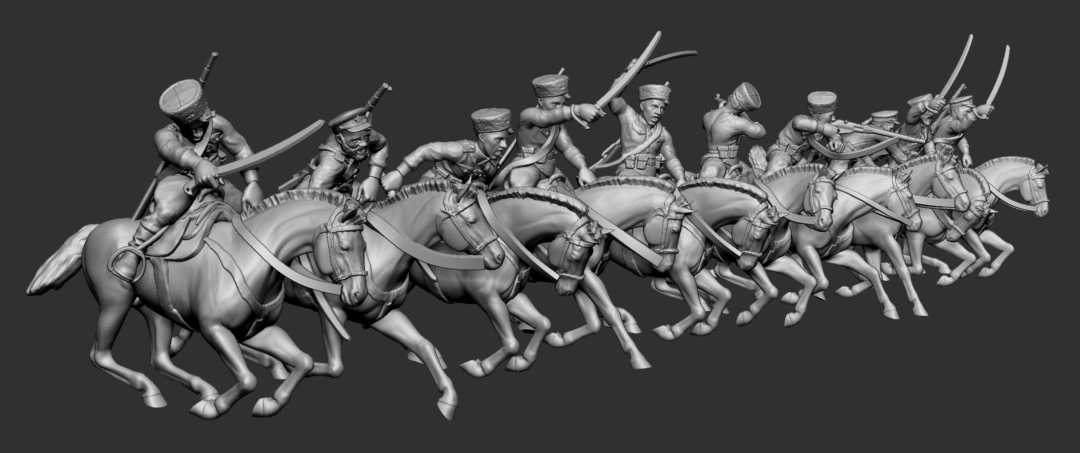 RKKA Cossack cavalery squad by Eugene Smichnik - Wargaming3D