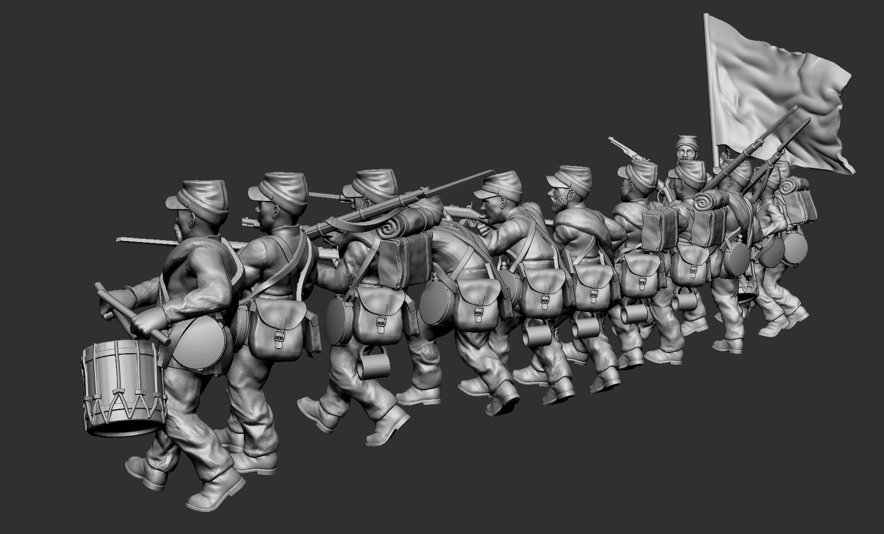 American civil war Union soldiers by Eugene Smichnik - Wargaming3D