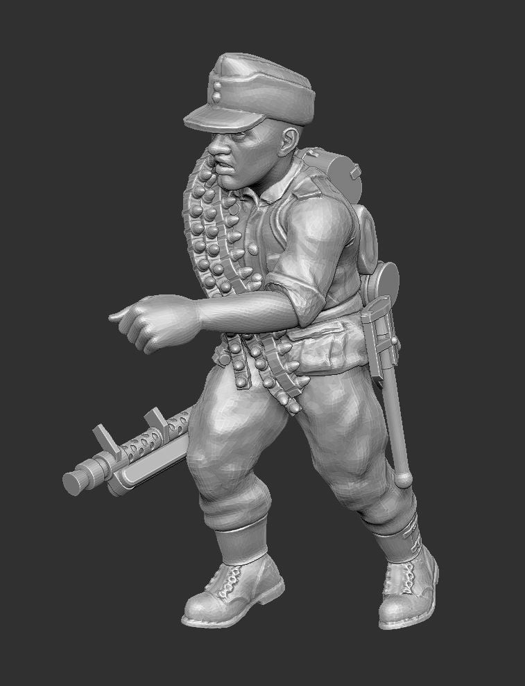 German MG34 Gunner by Eugene Smichnik - Wargaming3D