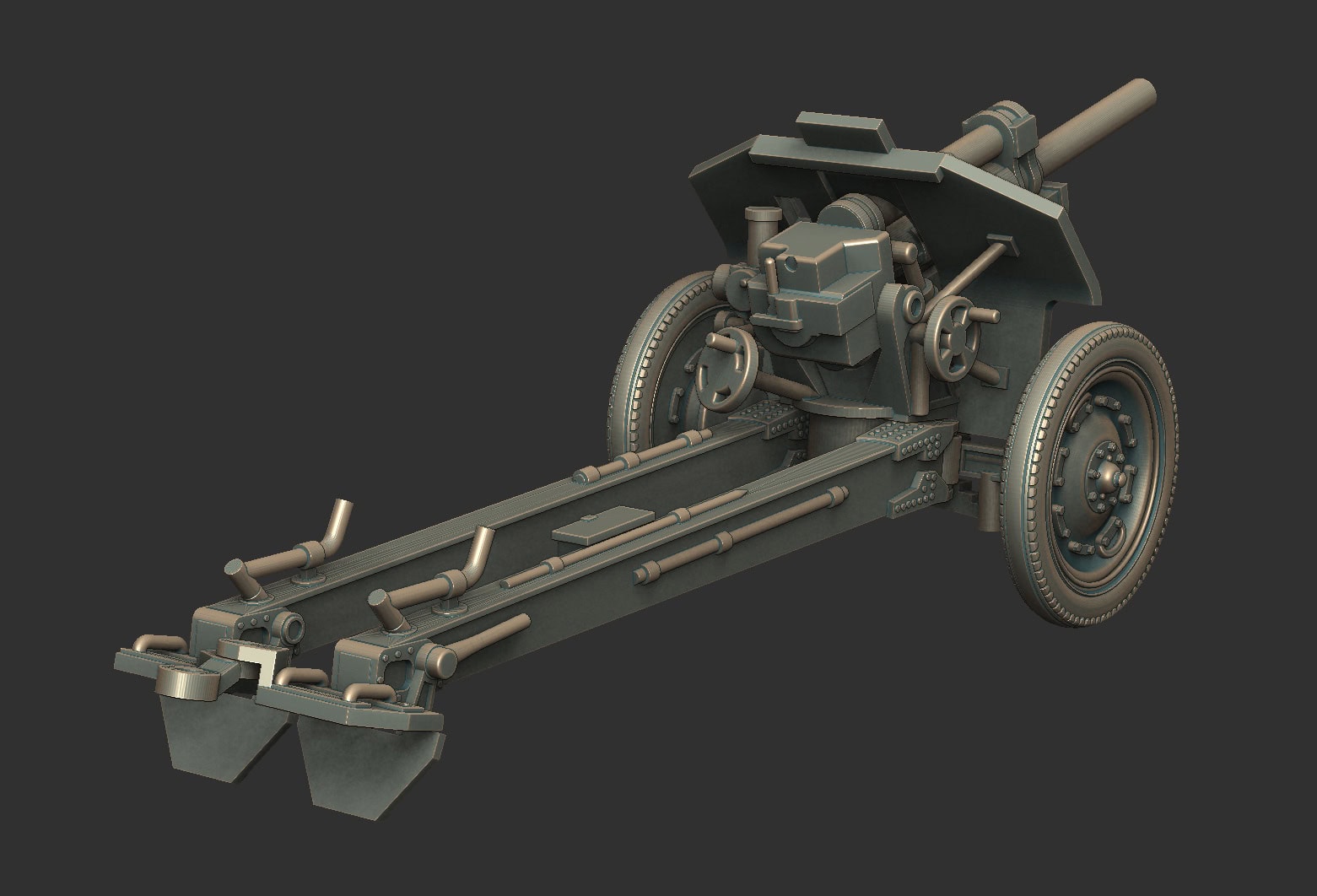 RKKA m-30 gun with crew by EugeneSmichnik - Wargaming3D