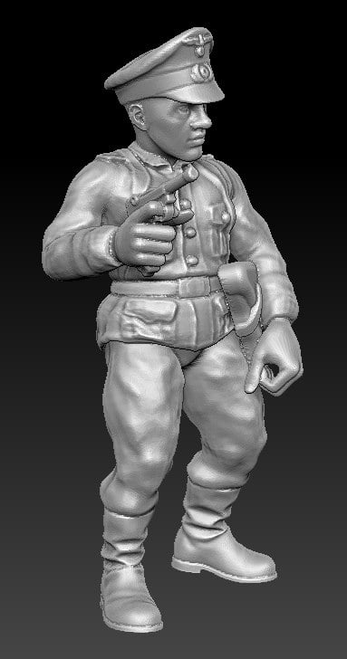 German officer 02 by Eugene Smichnik - Wargaming3D