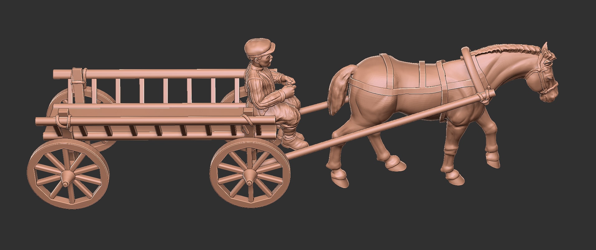 Civilian Cart 01 by Eugene Smichnik - Wargaming3D