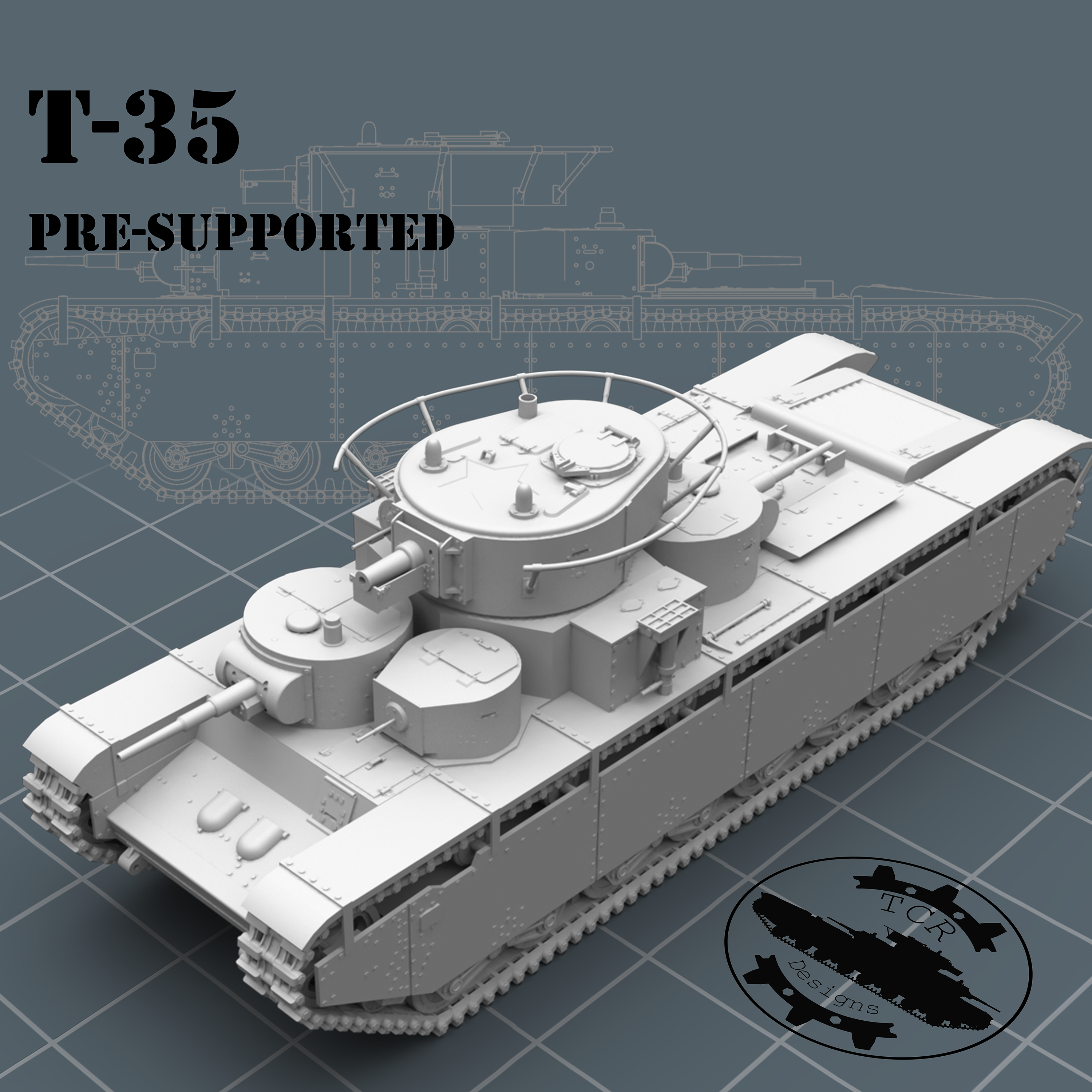 T-35 Heavy Tank by TCR Designs - Wargaming3D