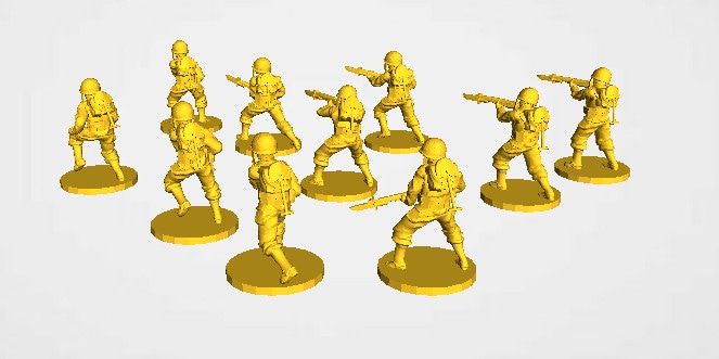 WW2 US Marines Squad 2 by Maneuver Miniatures - Wargaming3D