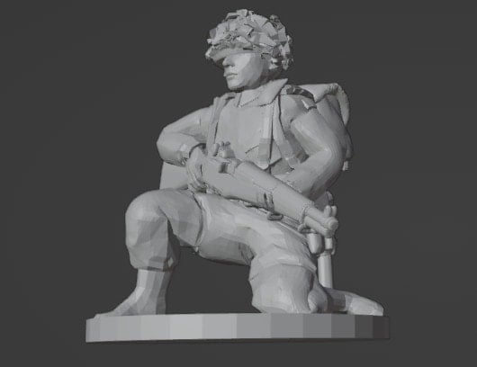 WW2 Paratrooper Free Sample STL by Maneuver Miniatures - Wargaming3D