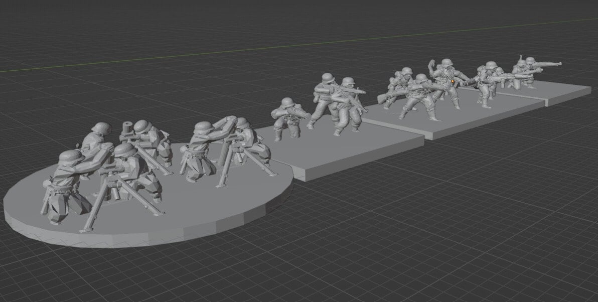 6mm WW2 German Infantry by Maneuver Miniatures - Wargaming3D