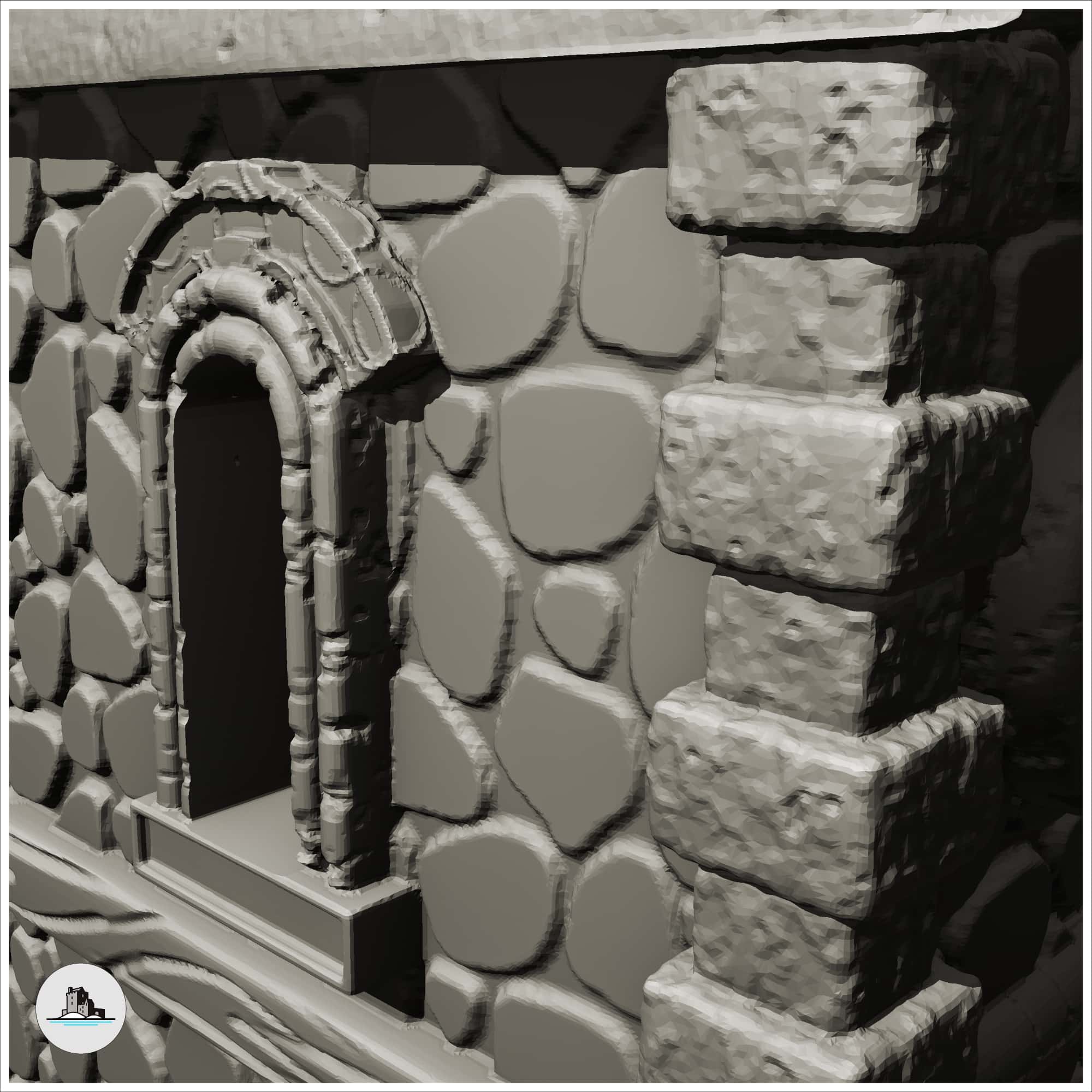 Large two-story stone building with entrance canopy and columns (16) by ...