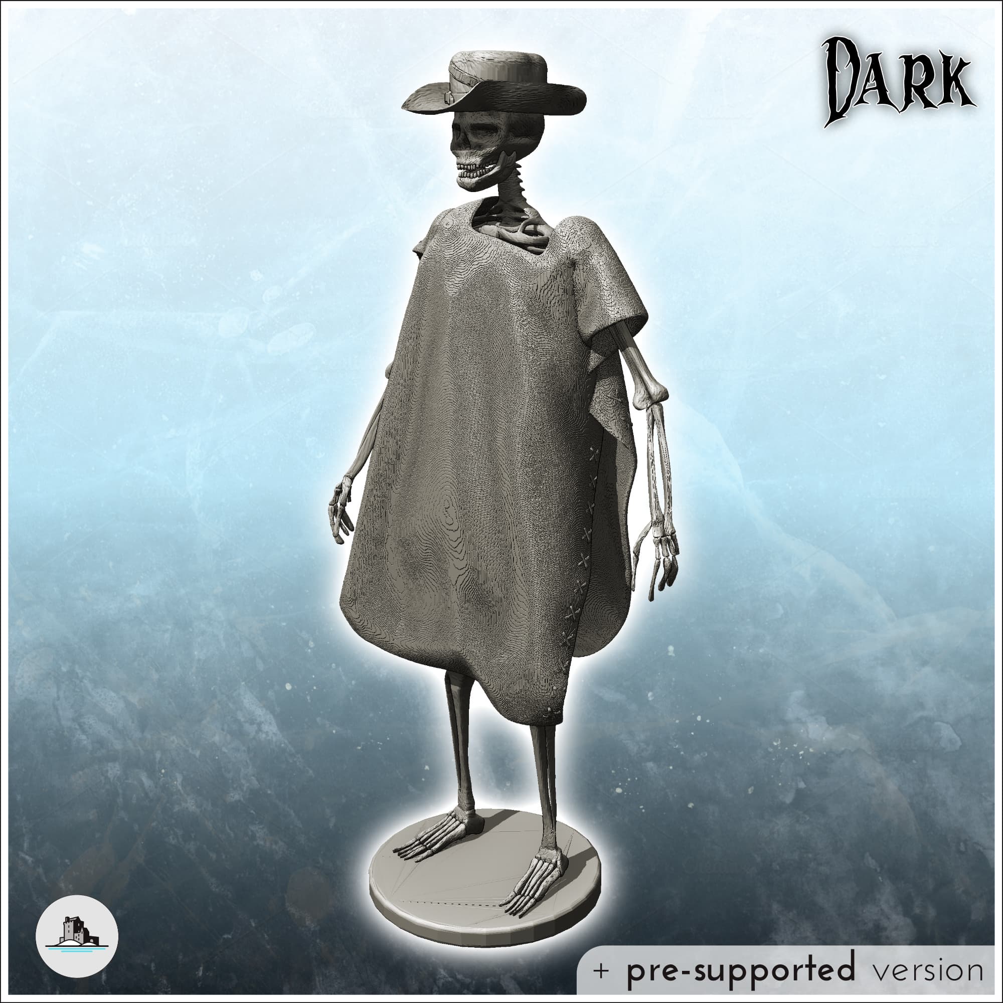 Undead skeleton with hat and poncho (2) by Hartolia Miniatures ...