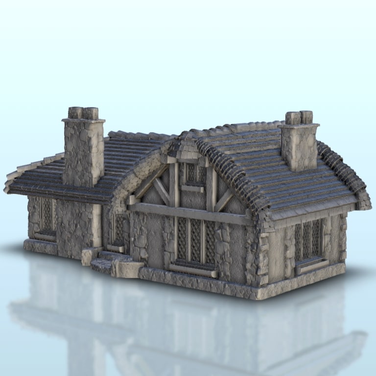 Medieval stone house 8 by Hartolia Miniatures - MiniHoarder