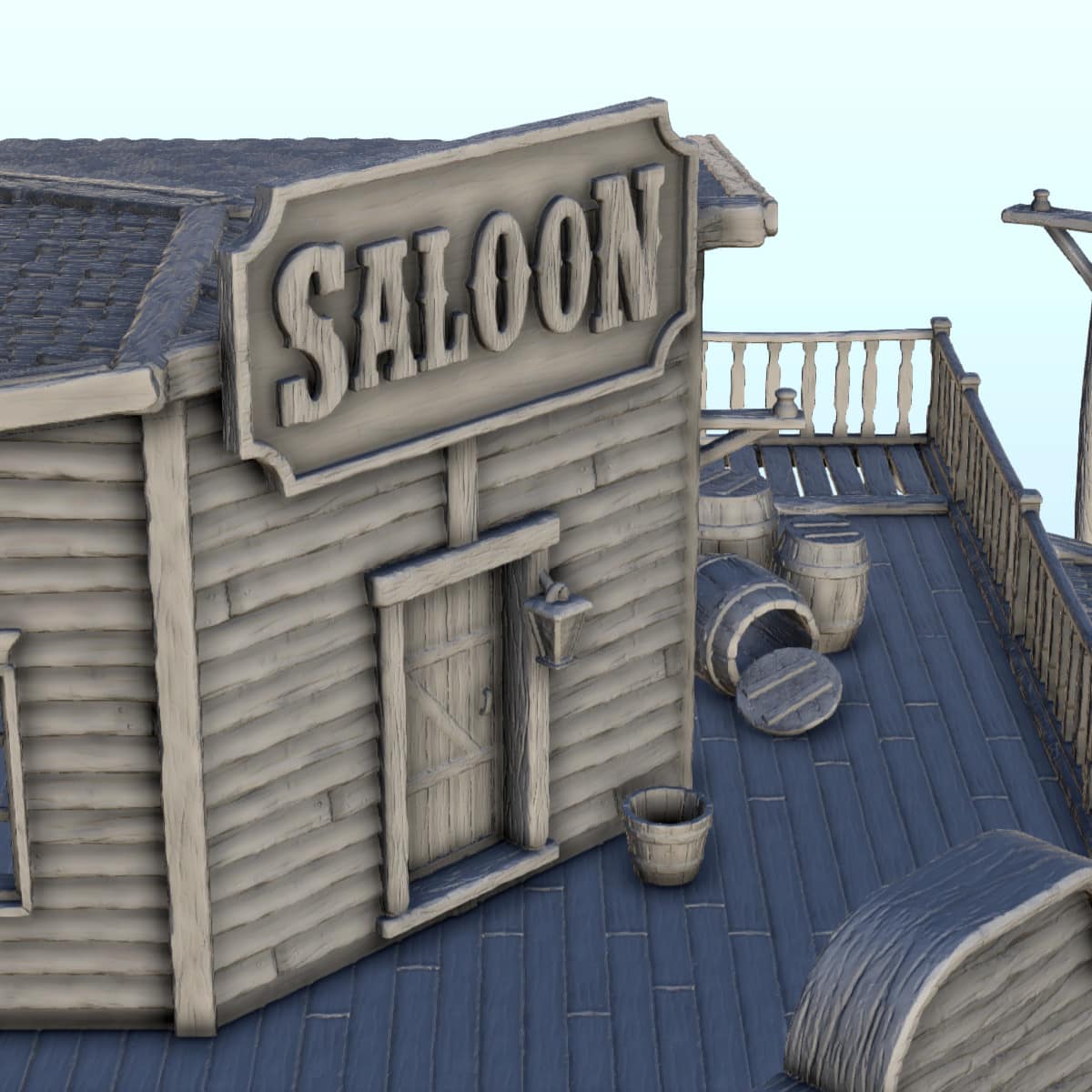 Large corner saloon with terraces (20) by Hartolia Miniatures - Wargaming3D