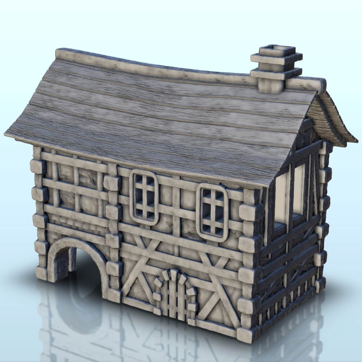 Medieval house in wood and stone with vaulted passage (6) by Hartolia ...