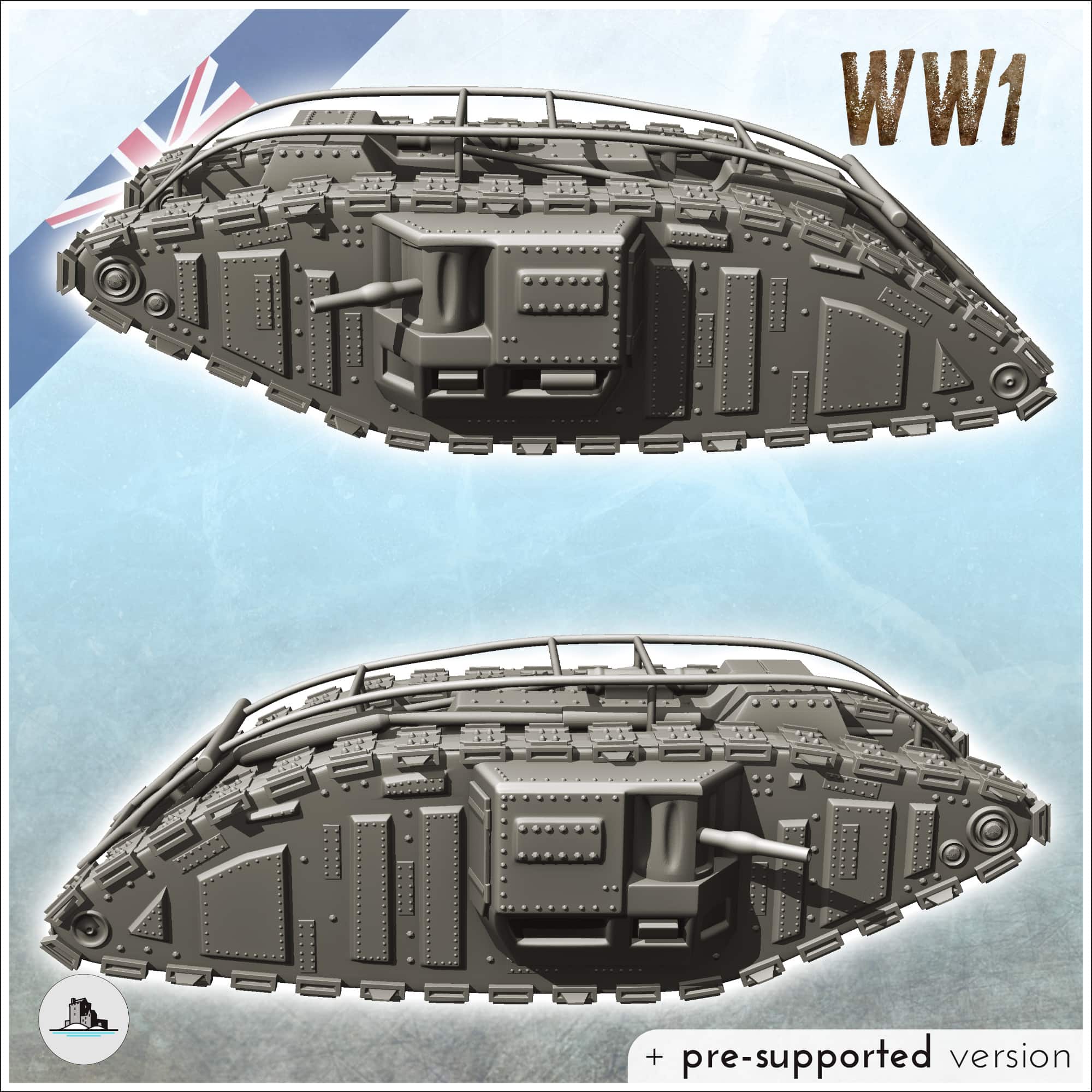 Mark I Male - WW1 british tank by Hartolia Miniatures - Wargaming3D