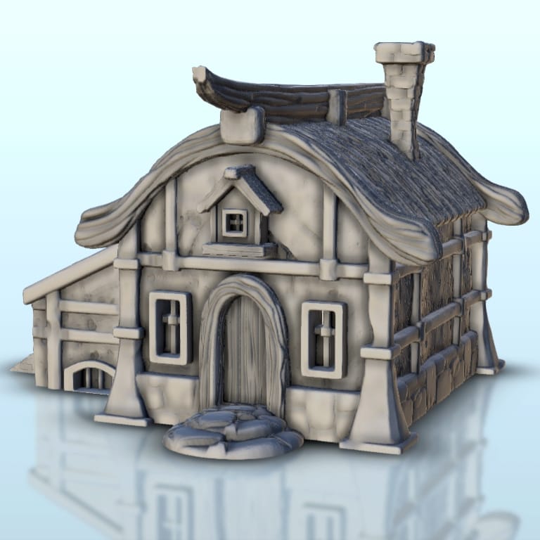 Medieval house with annex 3 by Hartolia Miniatures - MiniHoarder