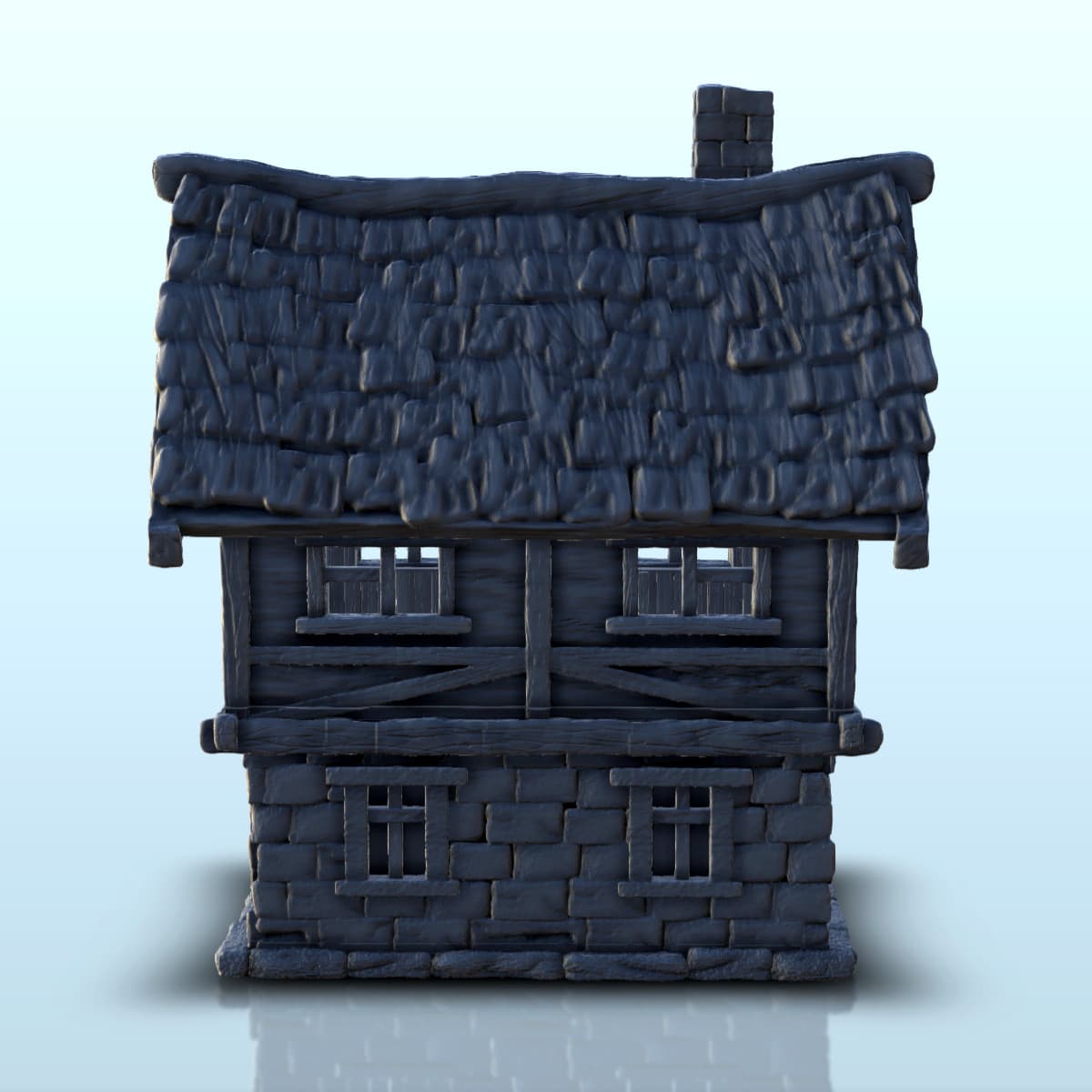 Medieval house in stone and wood (2) by Hartolia Miniatures - Wargaming3D