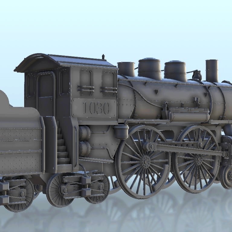 Steam locomotive 4-4-4 by Hartolia Miniatures - Wargaming3D