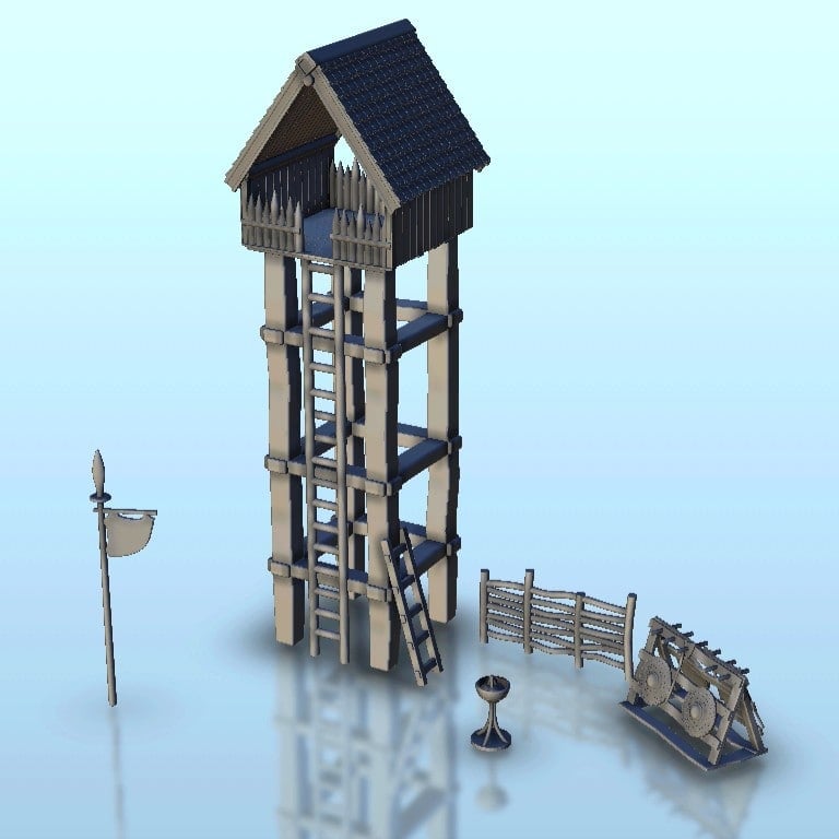 Viking wooden outpost by Hartolia Miniatures - Wargaming3D