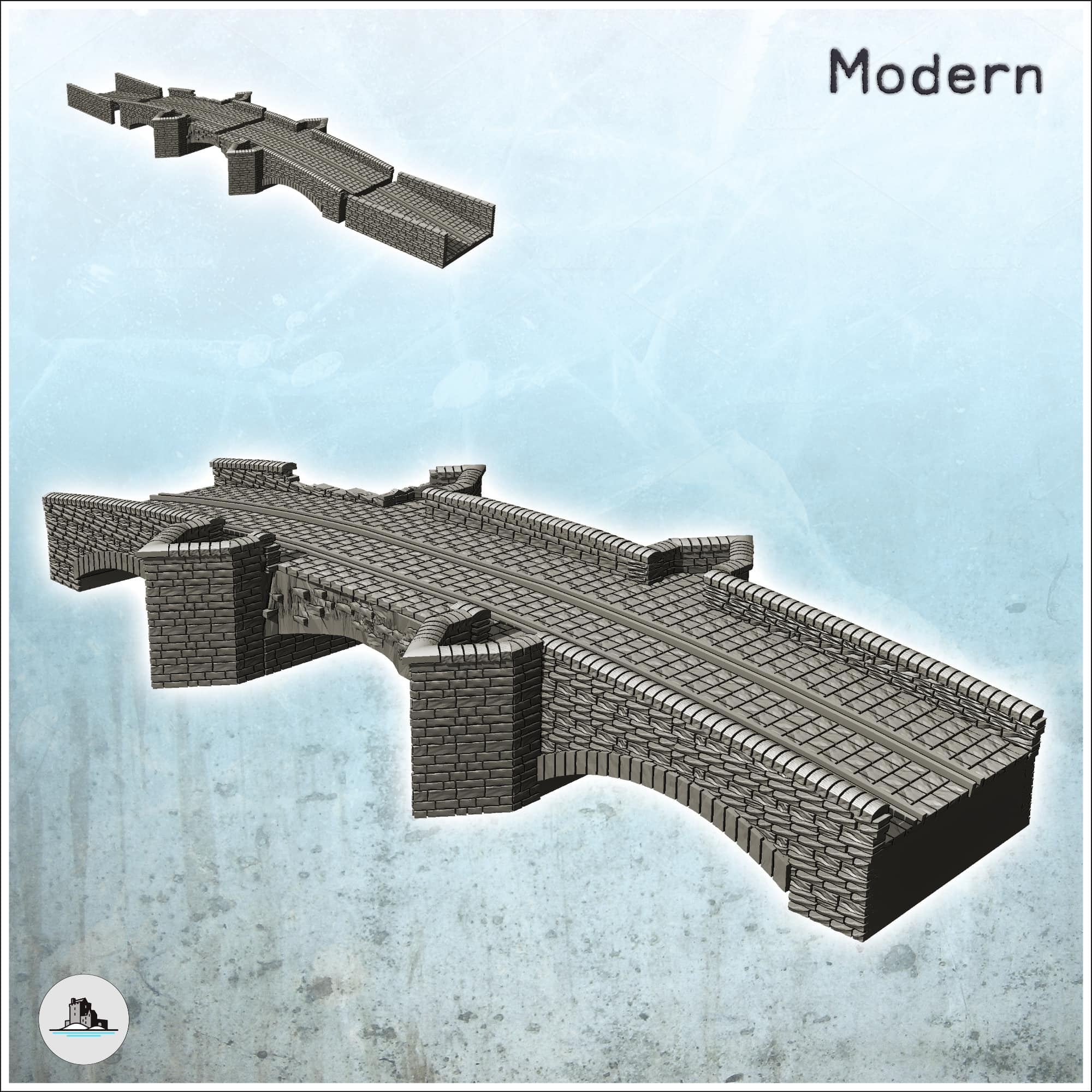 Stone bridge with four triangular pillars (2) by Hartolia Miniatures ...