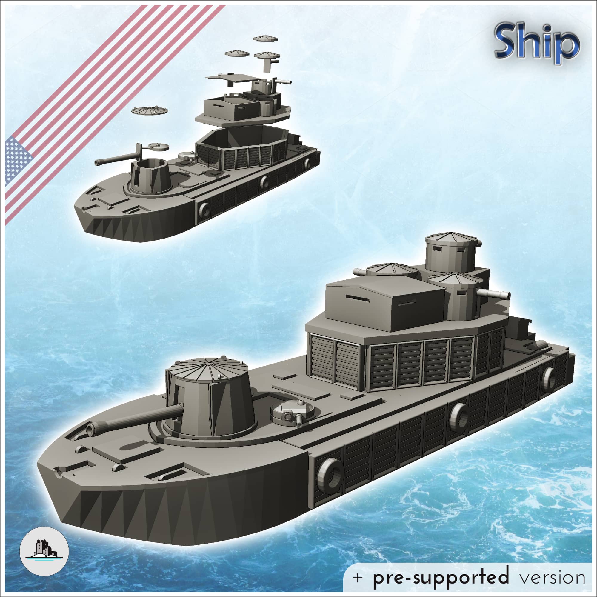 Cold Era US military river boats pack No. 1 by Hartolia Miniatures ...