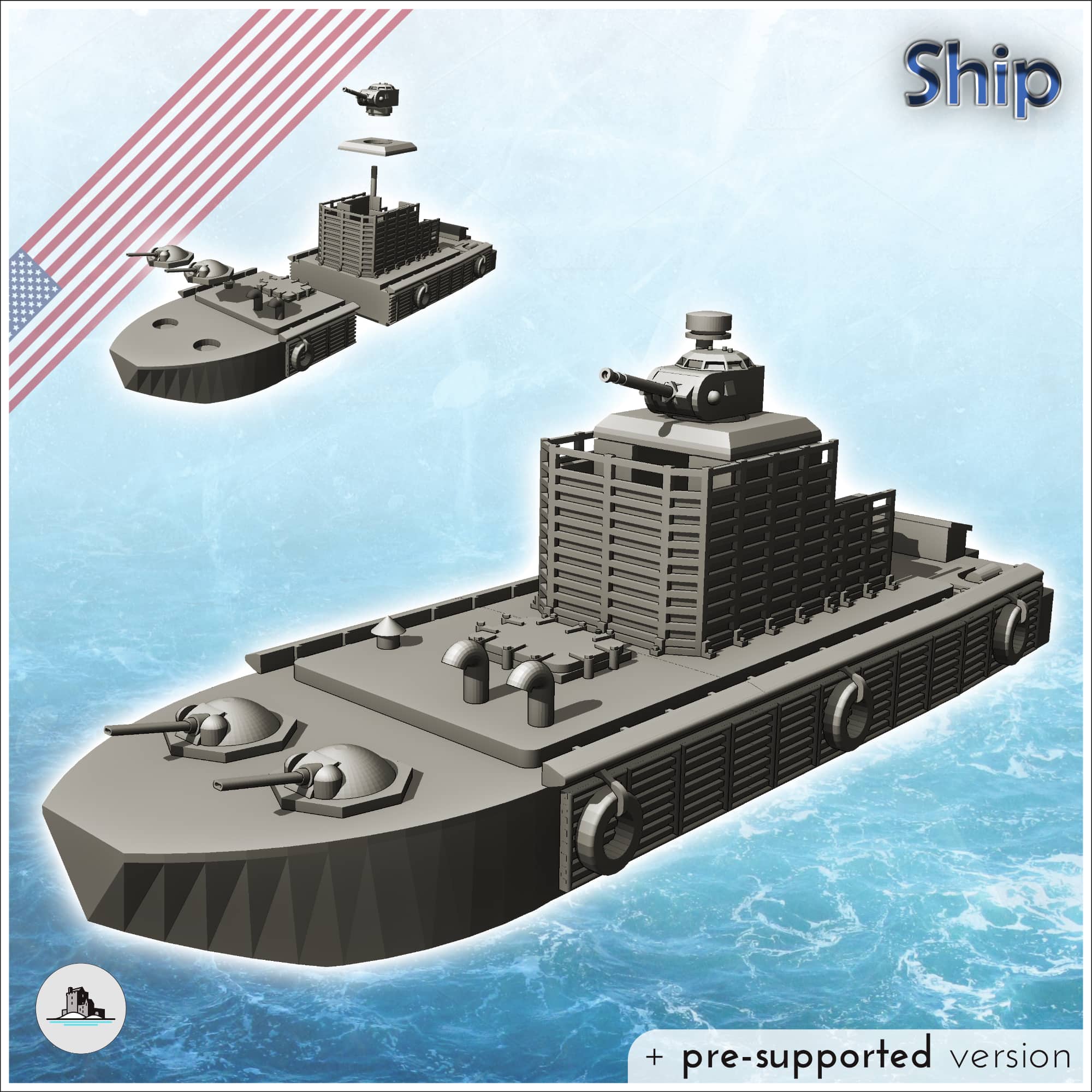 Cold Era US military river boats pack No. 1 by Hartolia Miniatures ...
