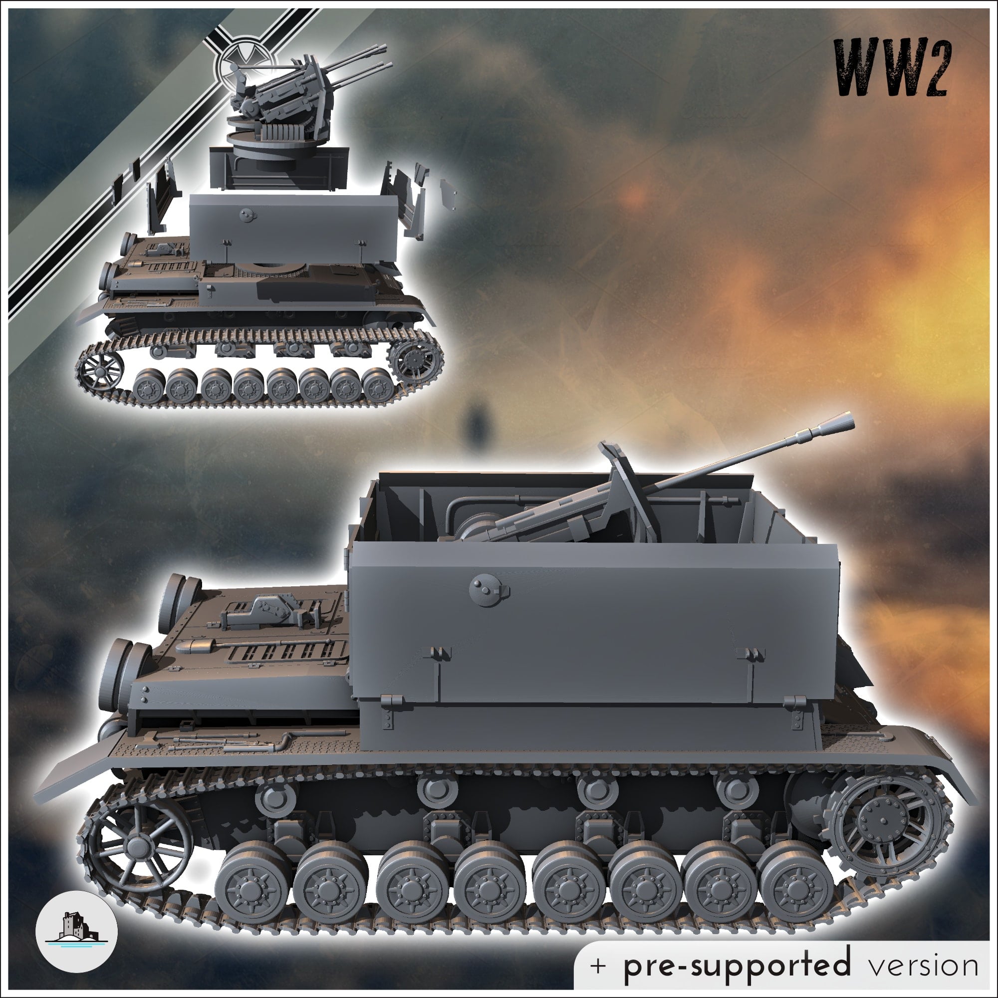 Flakpanzer IV AA Möbelwagen by Hartolia Miniatures - Wargaming3D