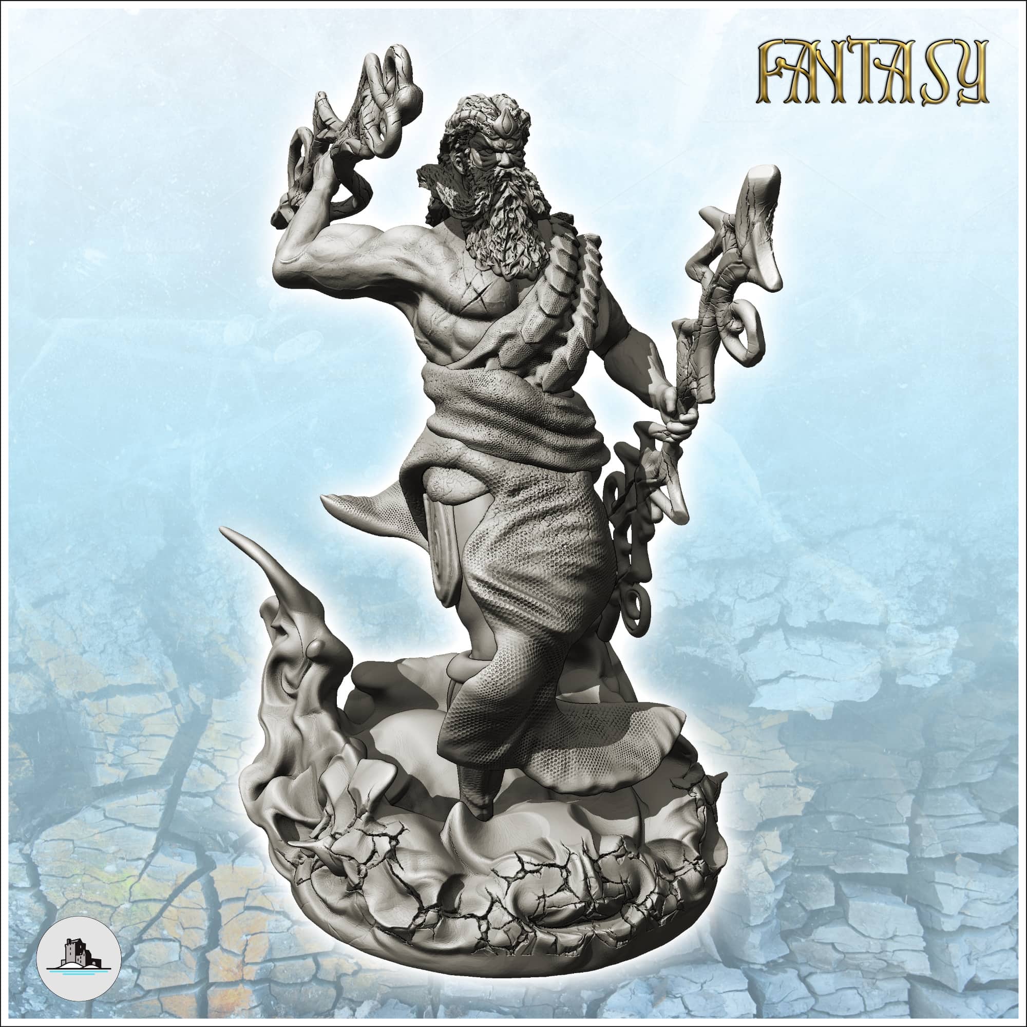 Zeus Jupiter on rock throwing lightning (1) by Hartolia Miniatures ...