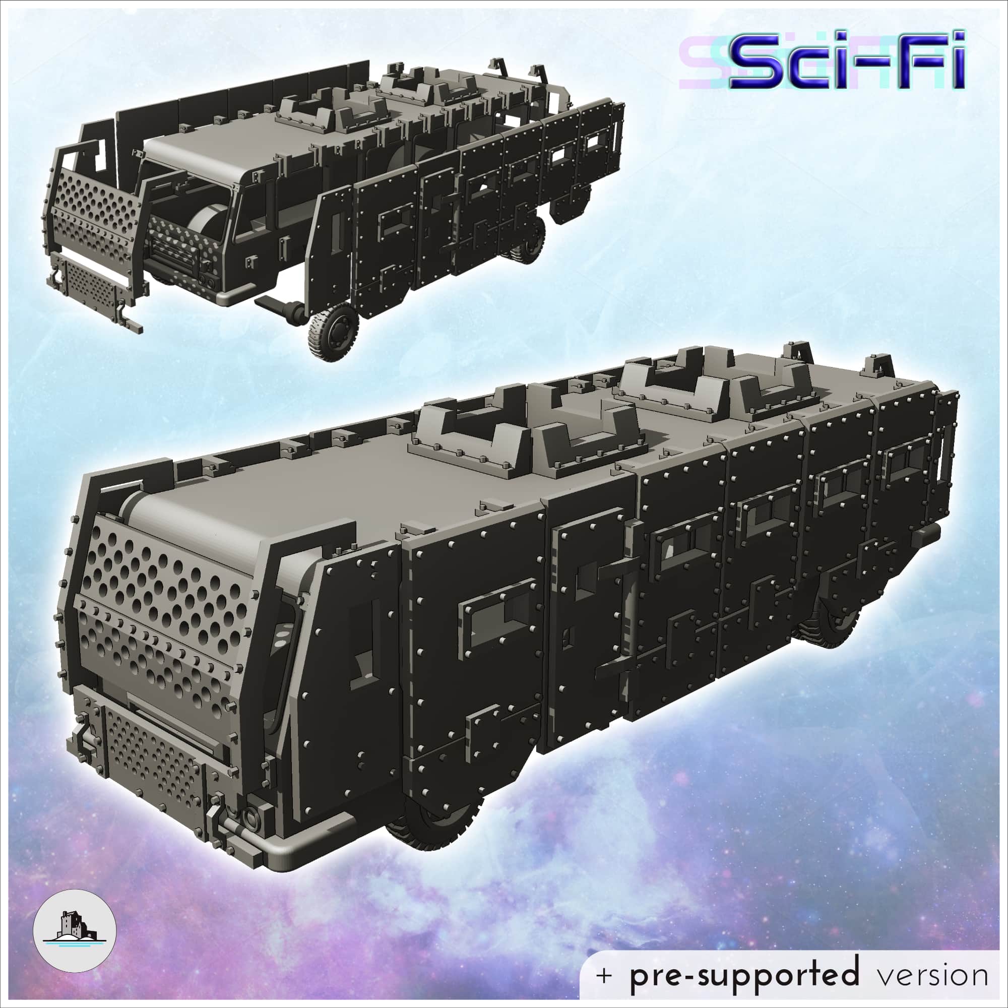 Futuristic post-apocalypse bus with full armor (36) by Hartolia ...