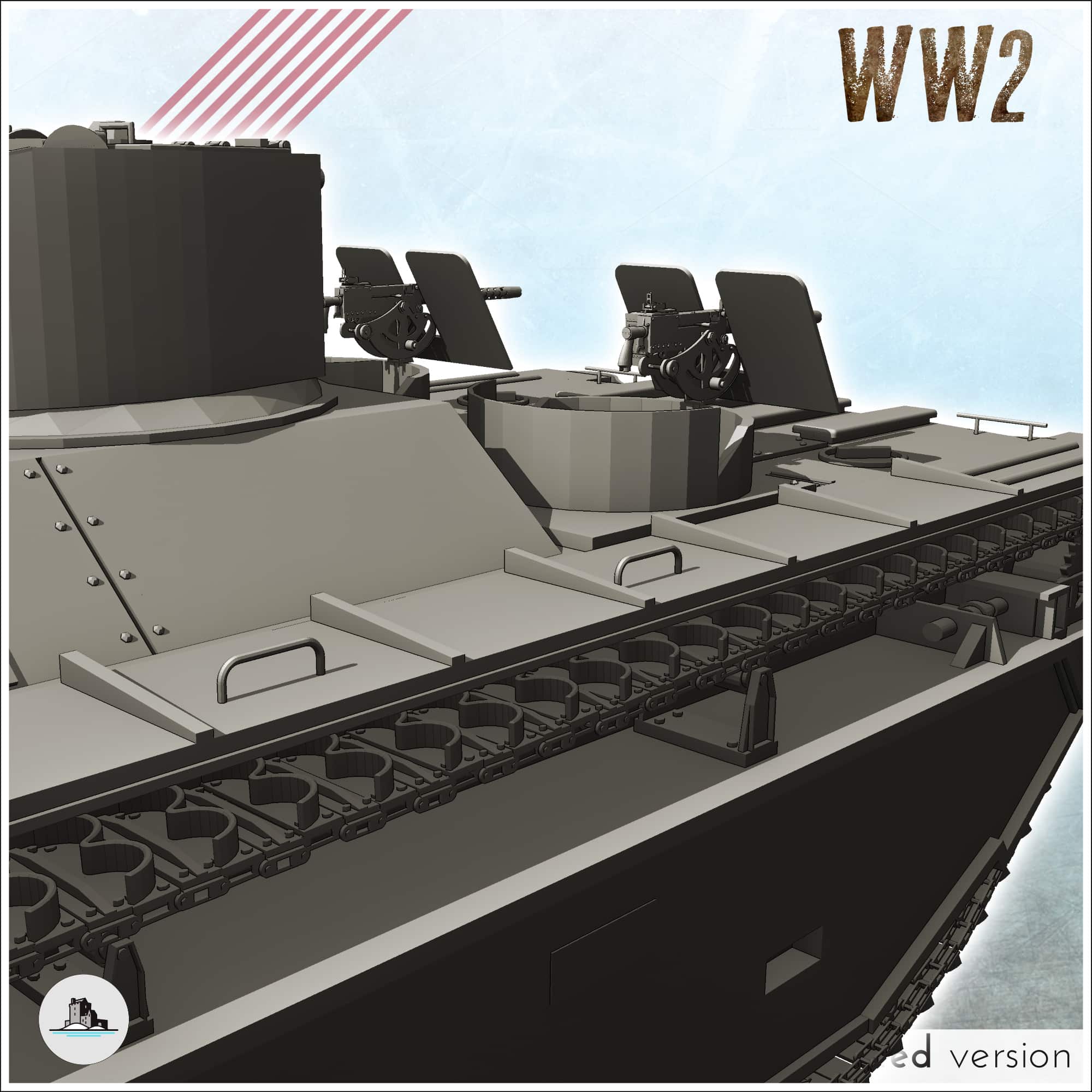 LVTA-1 Amtrack american amphibious landing craft (13) by Hartolia ...