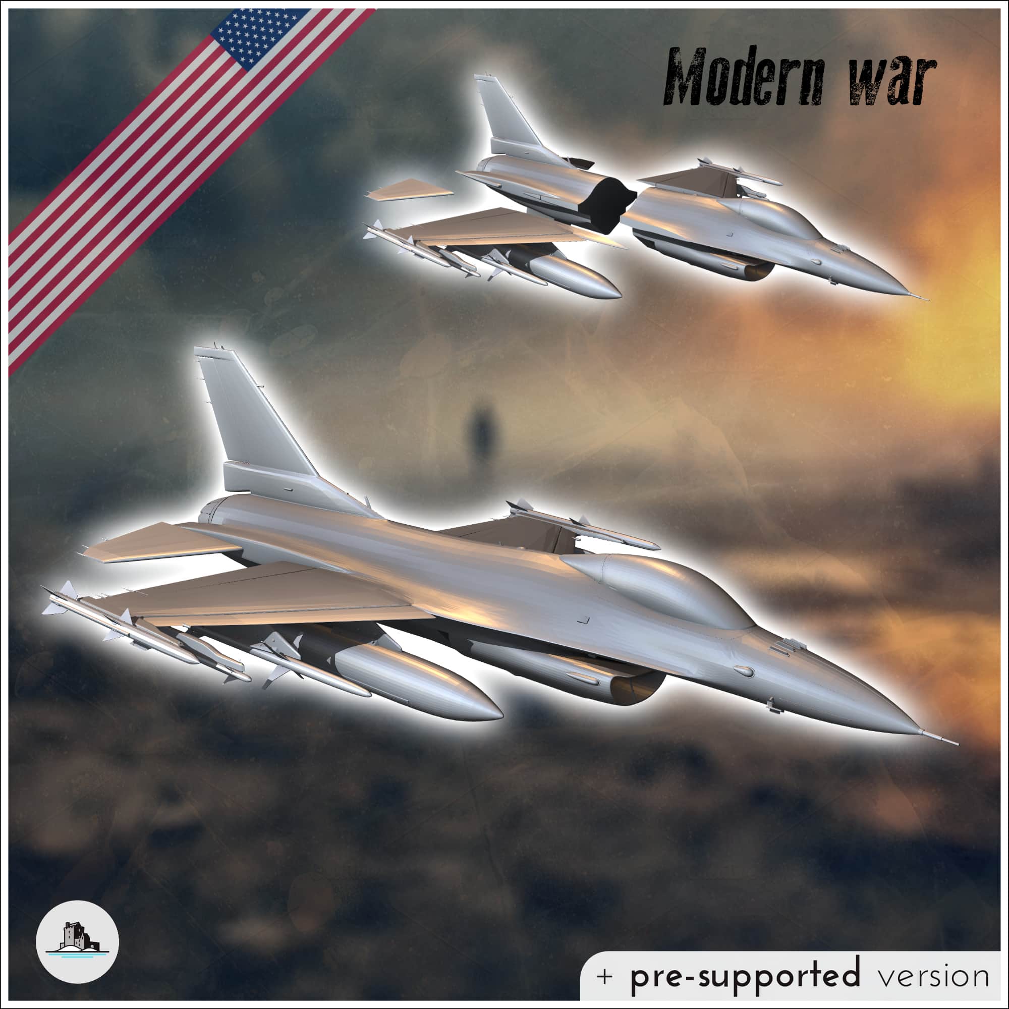 General Dynamics F-16 Fighting Falcon US multirole fighter by Hartolia ...