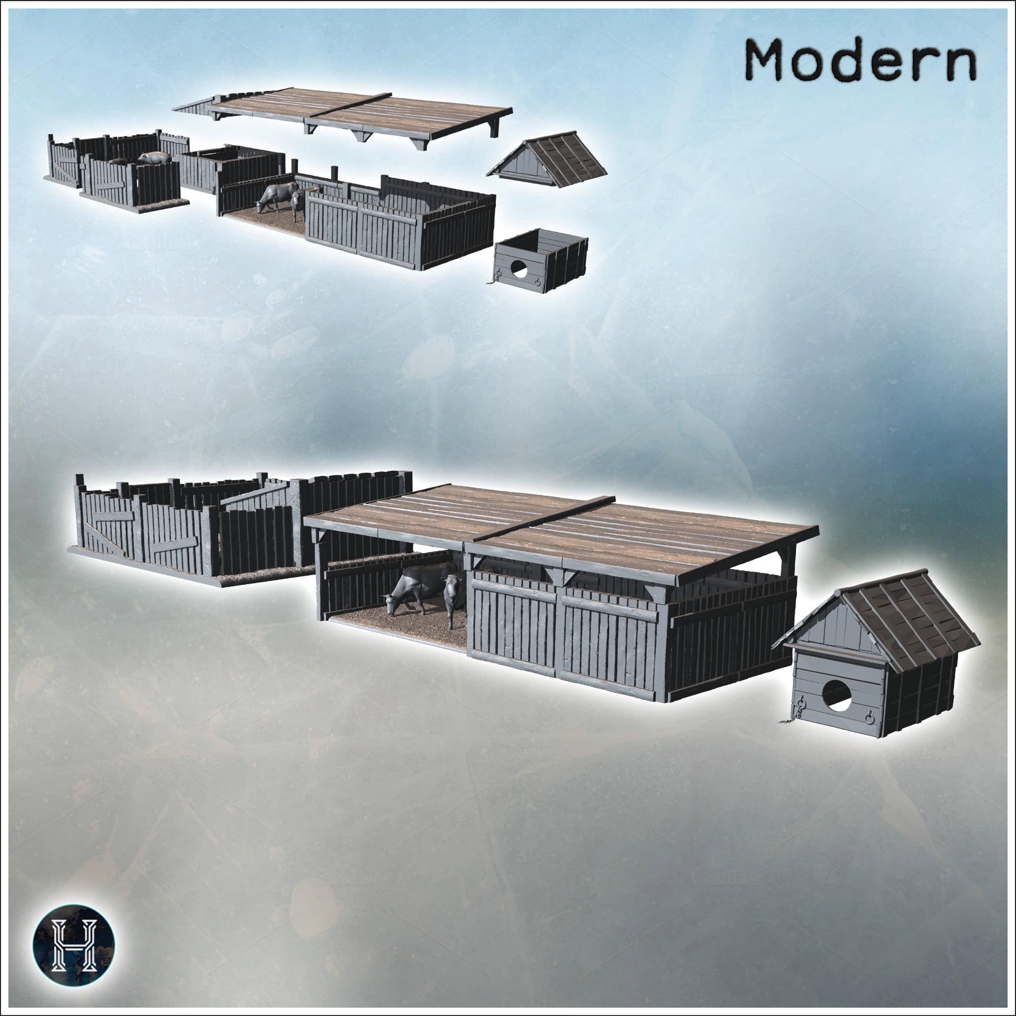Modern city pack No. 12 by Hartolia Miniatures - Wargaming3D