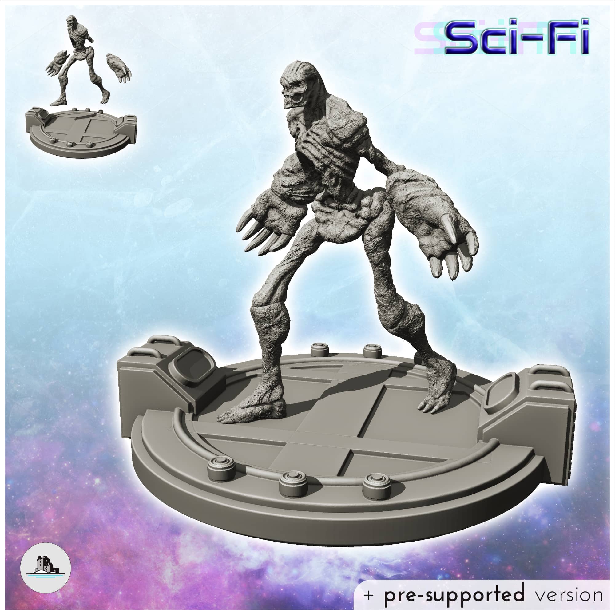 Alien zombie creature with large hands (3) by Hartolia Miniatures ...