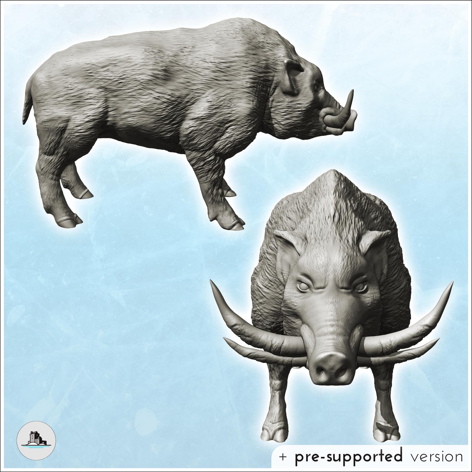 Boar (2) by Hartolia Miniatures - Wargaming3D