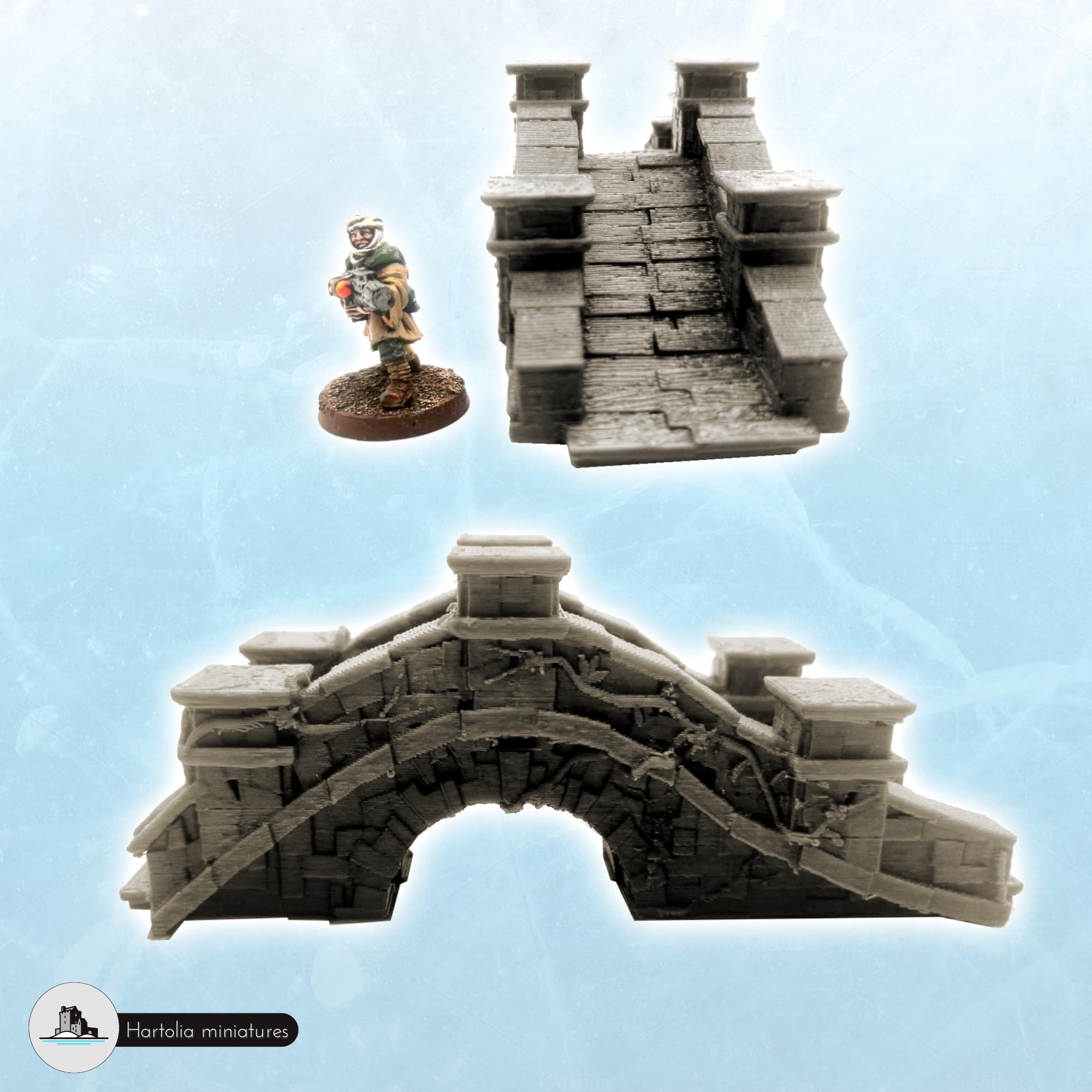 Stone bridge with lianas (2) by Hartolia Miniatures - Wargaming3D