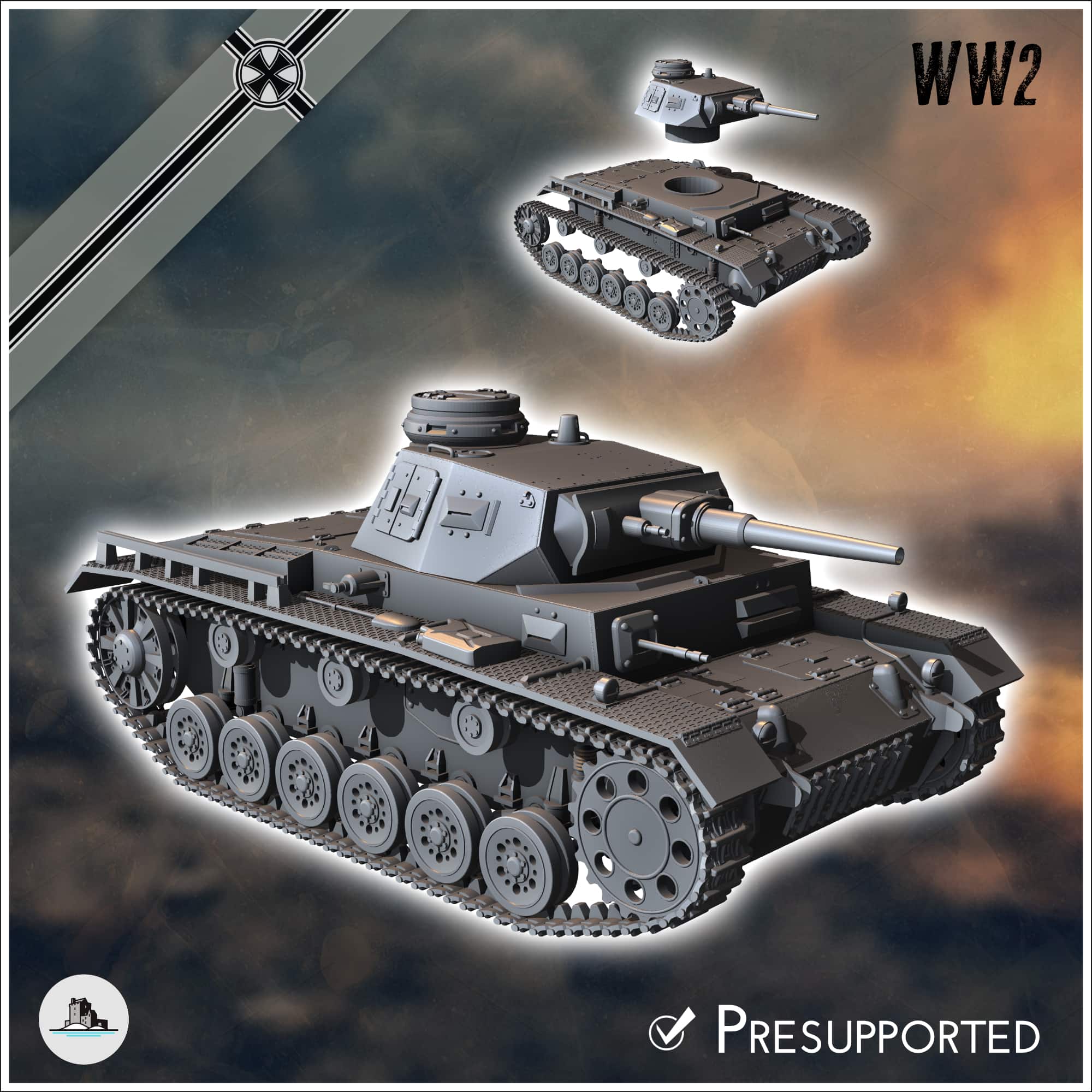 Panzer III Ausf. F by Hartolia Miniatures - Wargaming3D