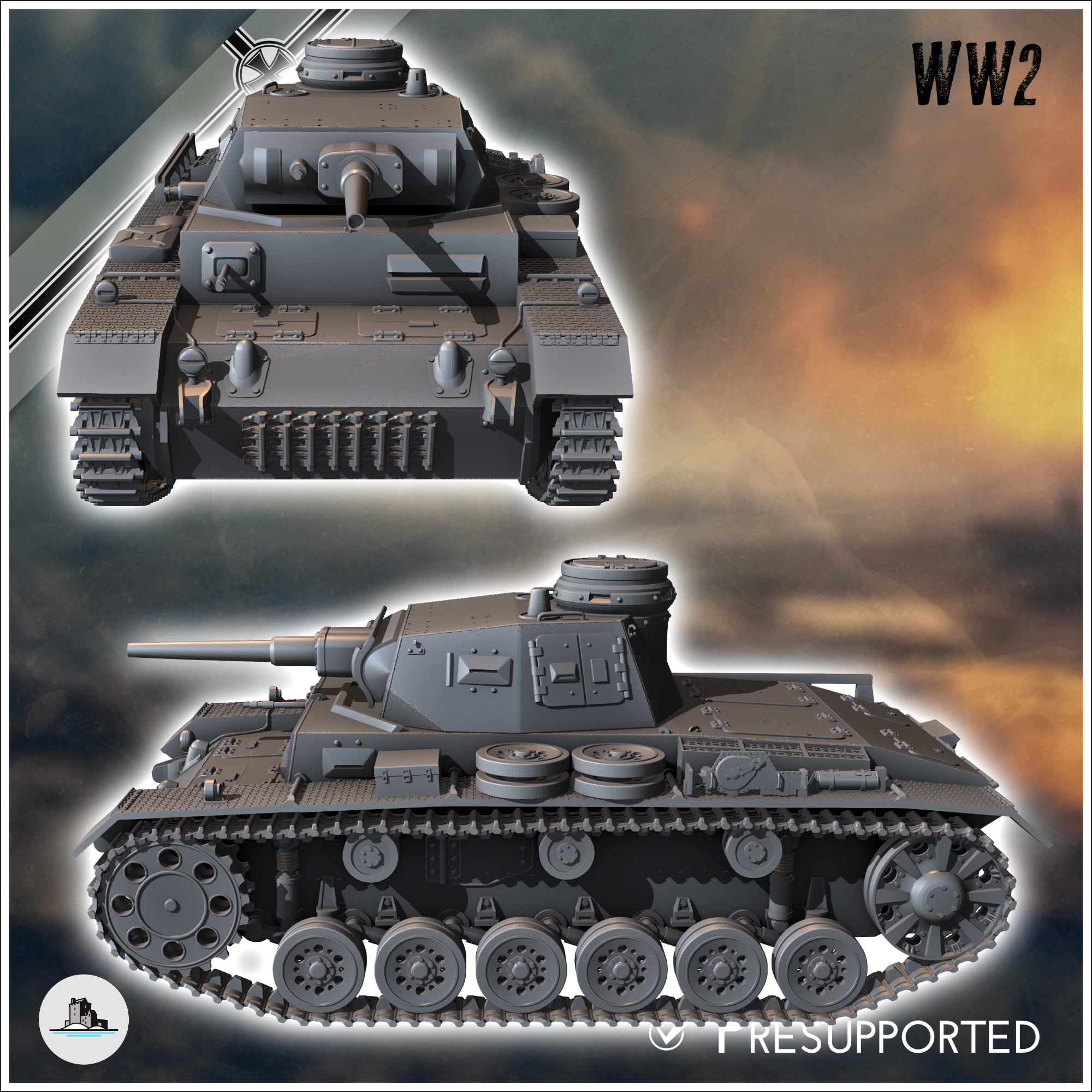 Panzer III Ausf. F by Hartolia Miniatures - Wargaming3D