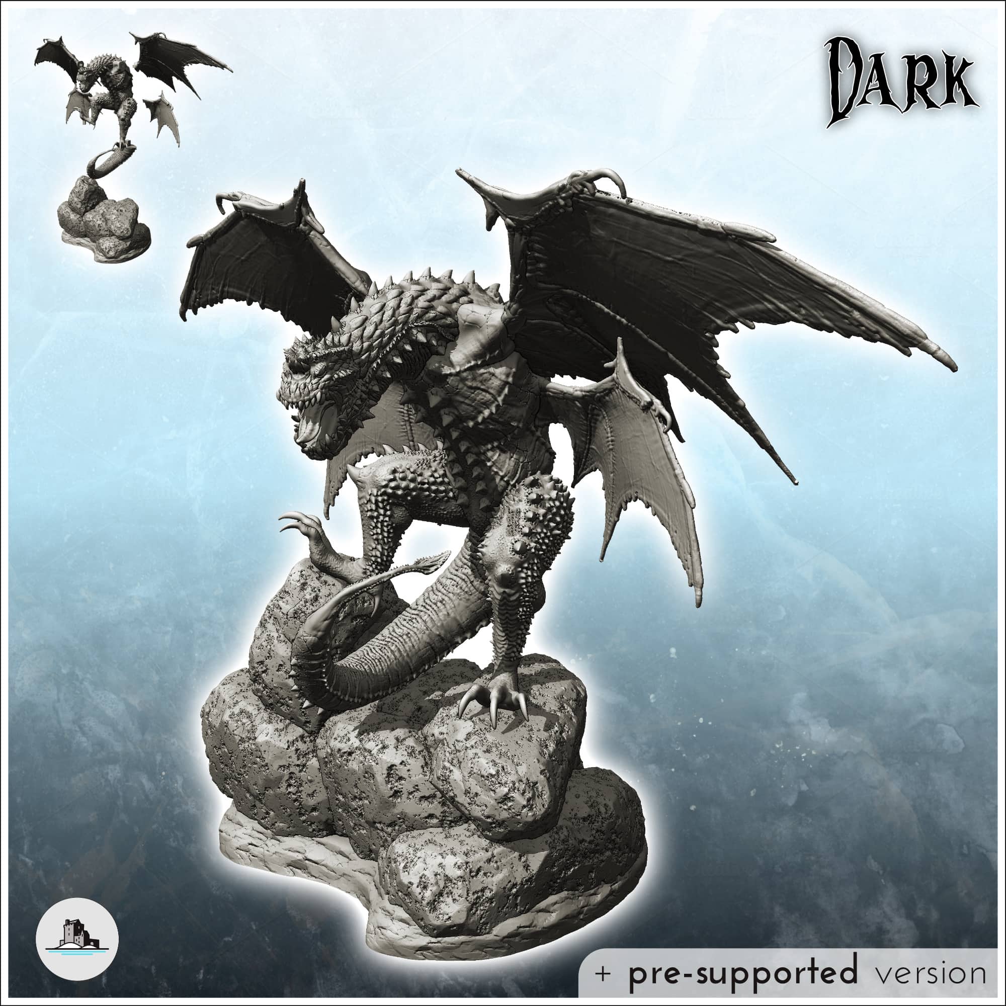 Scaled dragon on pile of gold coins (25) by Hartolia Miniatures ...