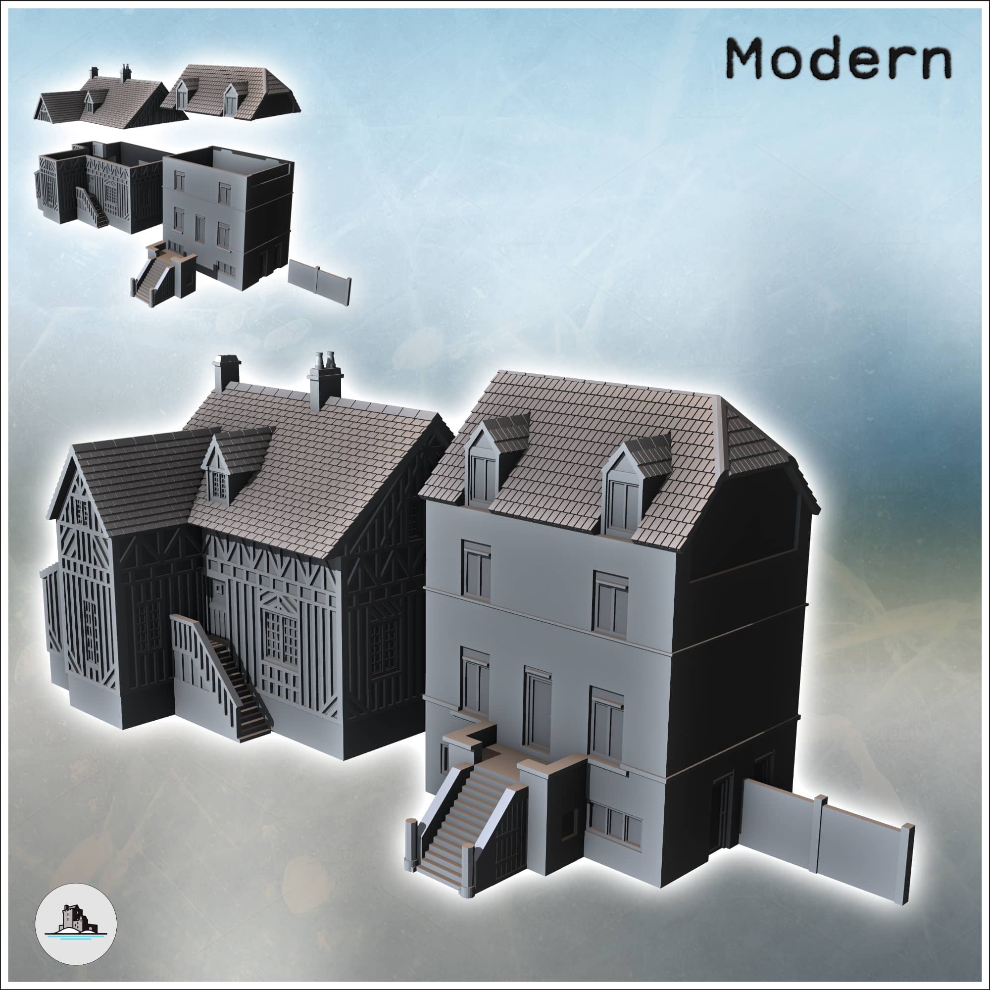 Modern city pack No. 3 by Hartolia Miniatures - Wargaming3D