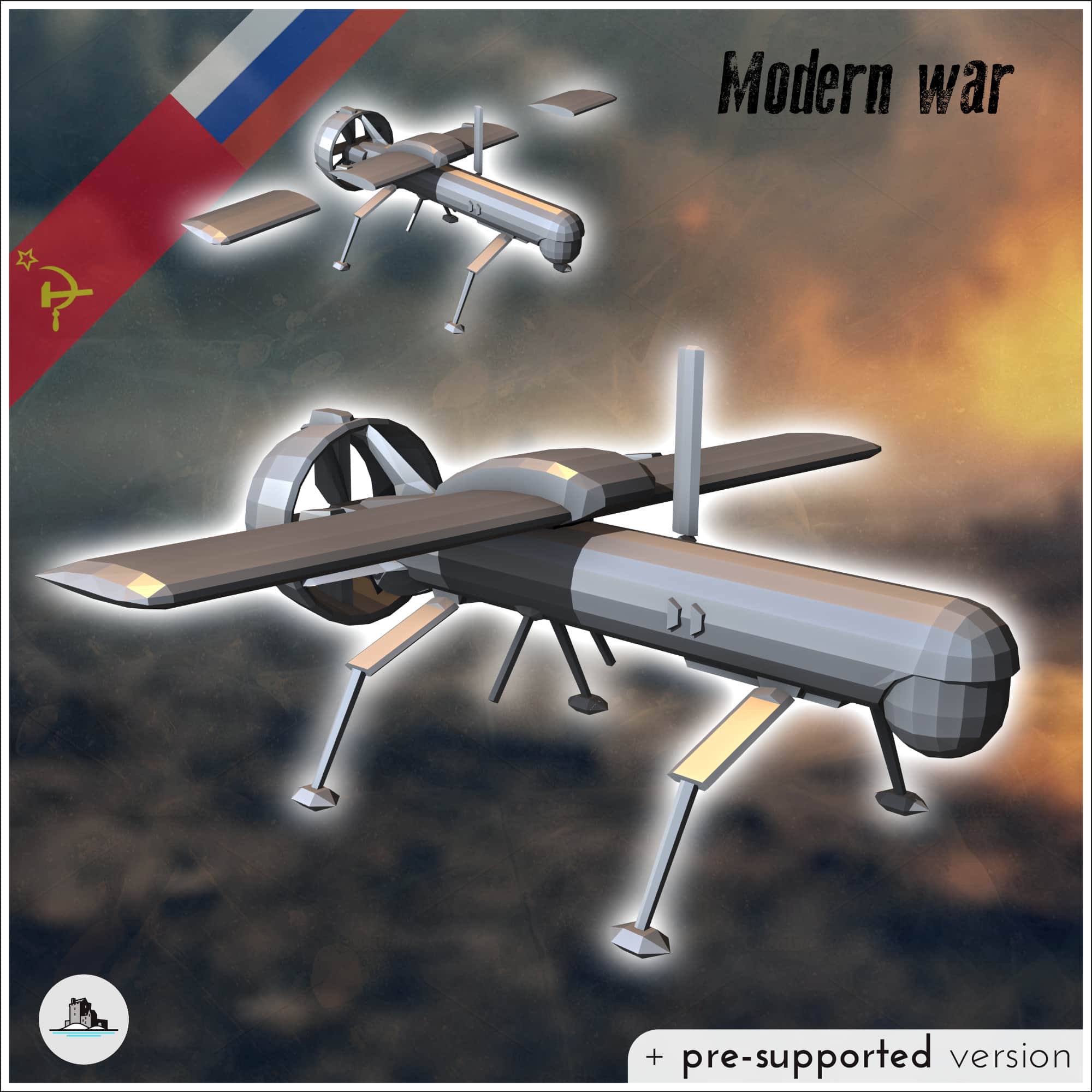 Yakovlev Pchela-1T UAV soviet drone by Hartolia Miniatures - MiniHoarder
